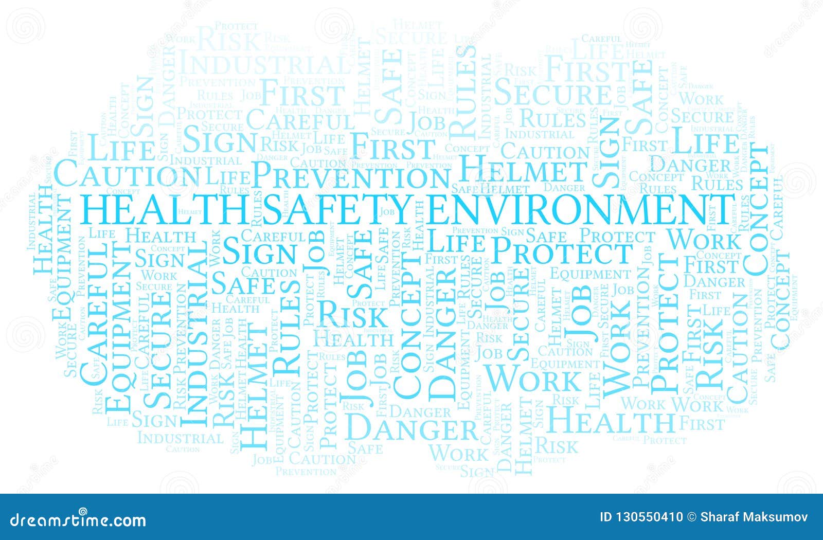 Health Safety Environment Word Cloud. Stock Illustration - Illustration ...