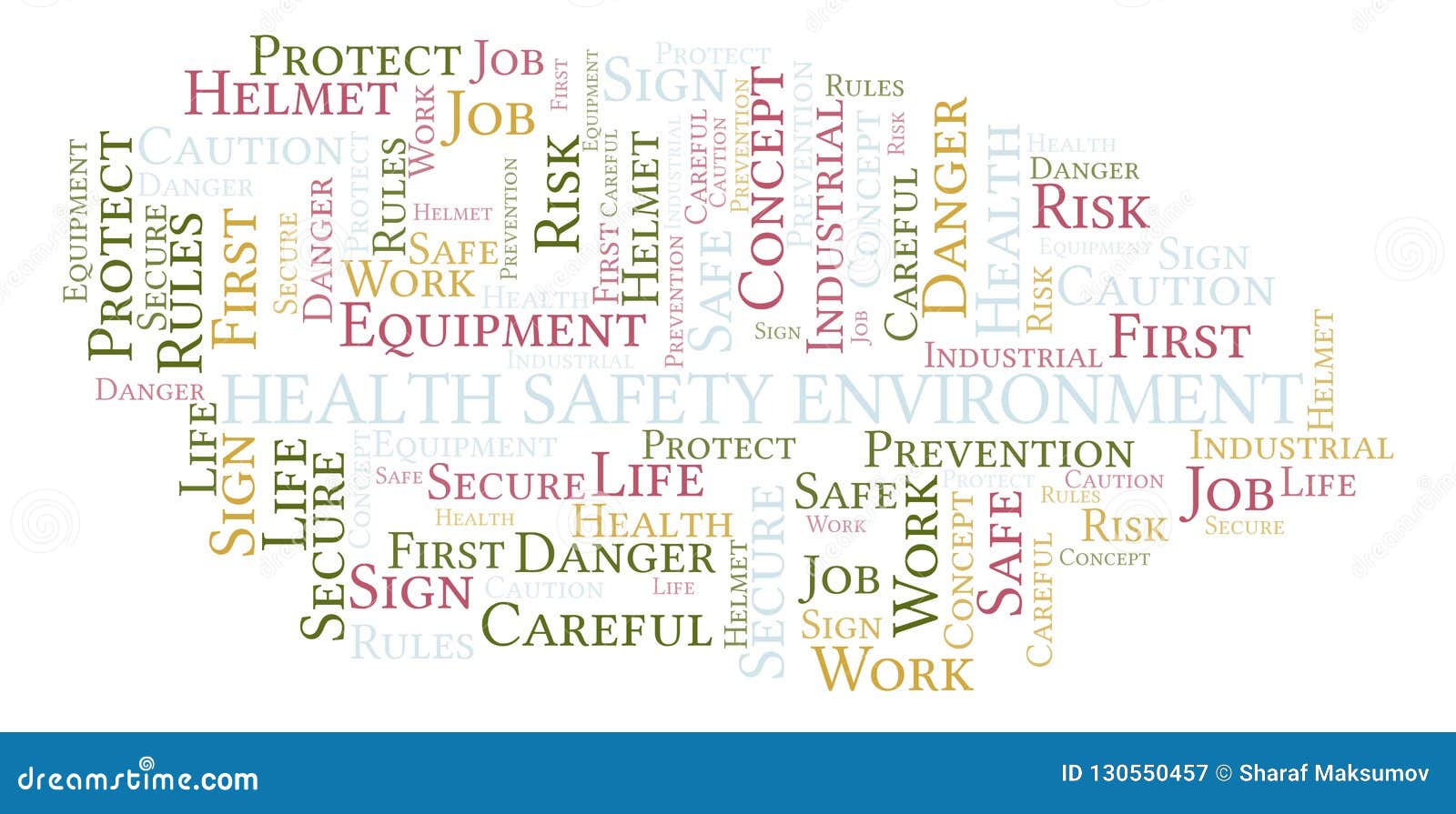 Health Safety Environment Word Cloud. Stock Illustration - Illustration ...