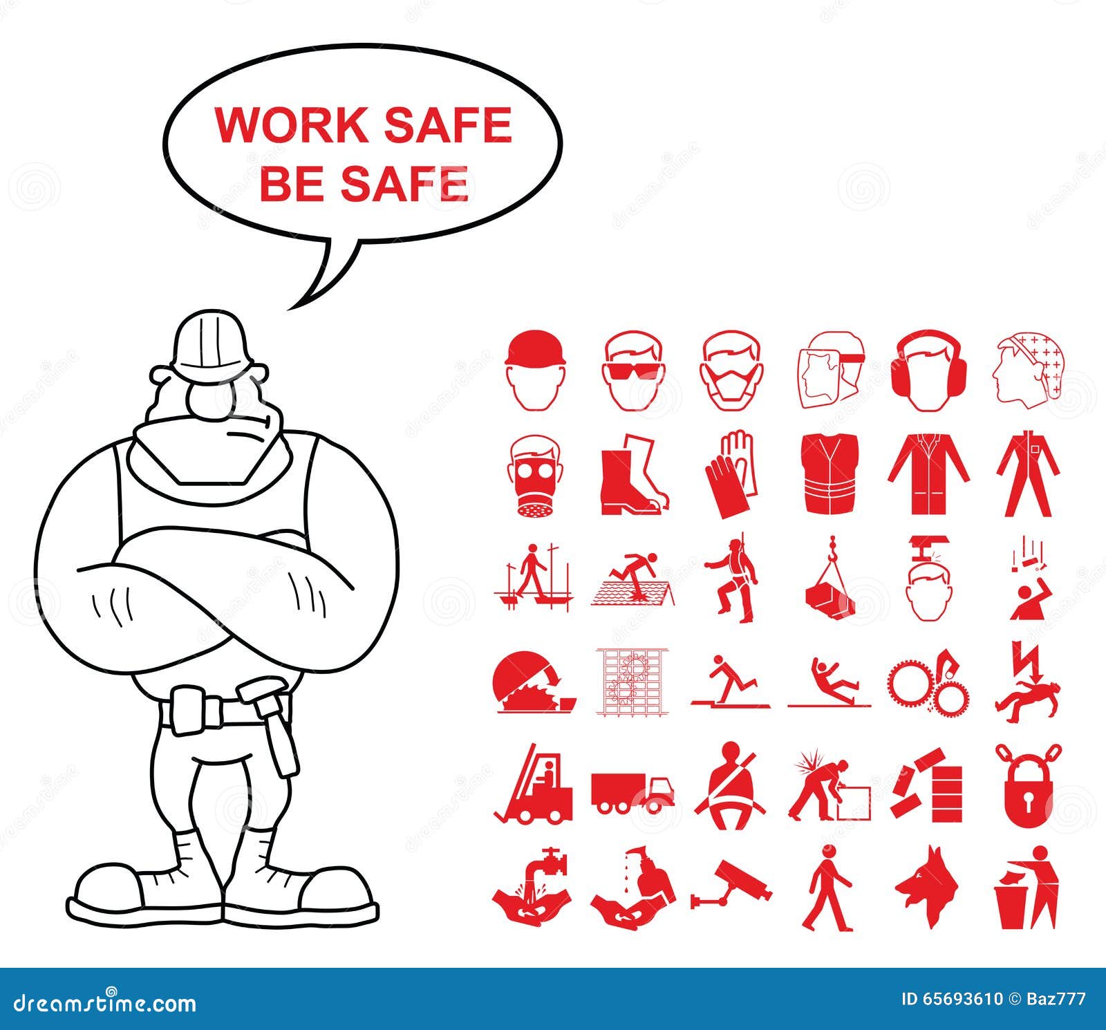 Health and Safety Graphics stock vector. Illustration of graphics ...