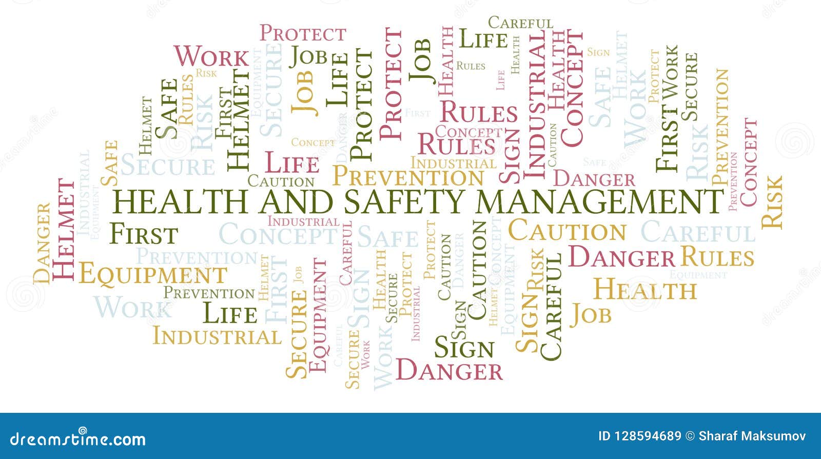 Health and Safety Management Word Cloud. Stock Illustration ...
