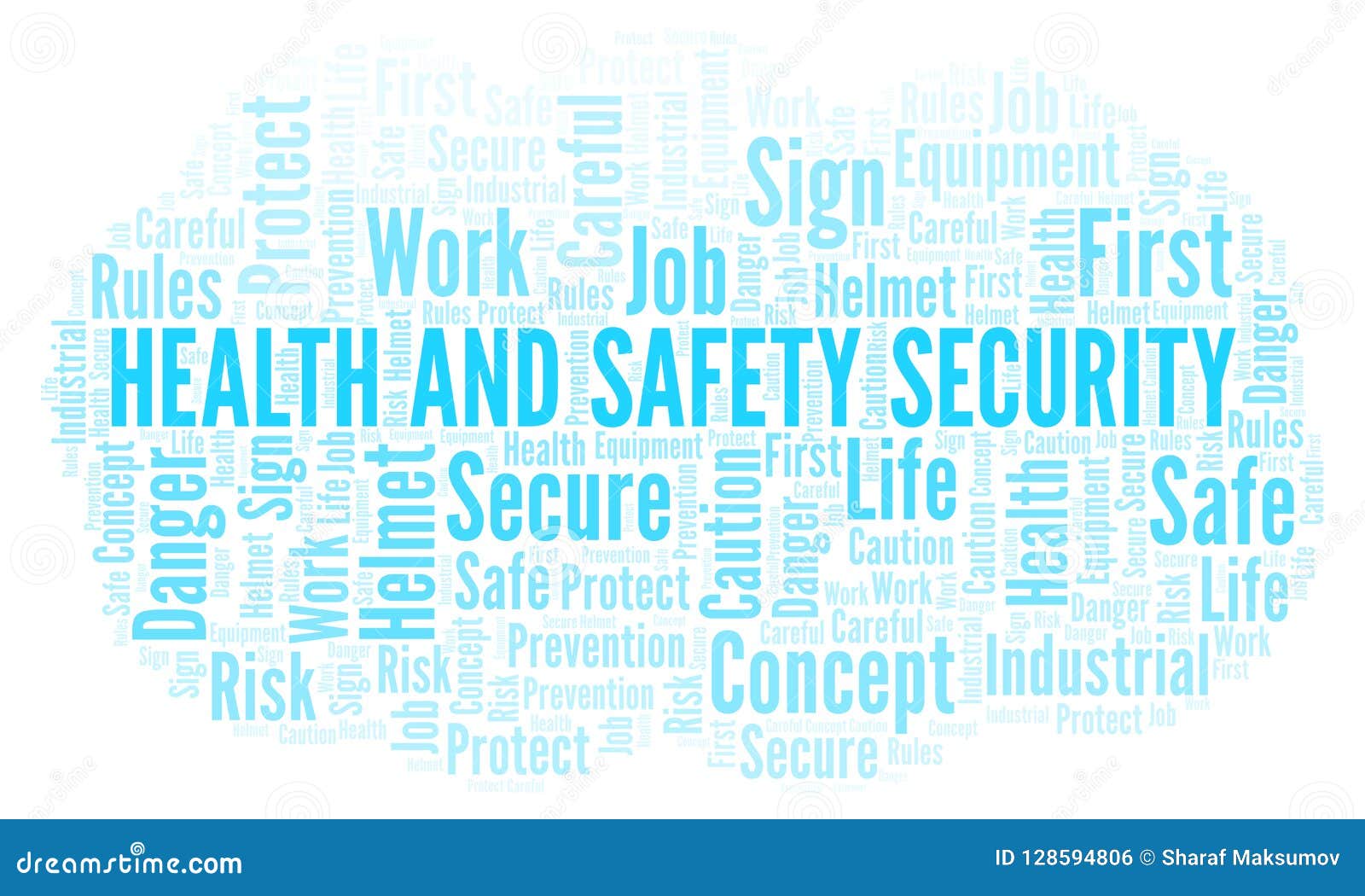 Health and Safety Security Word Cloud. Stock Illustration ...
