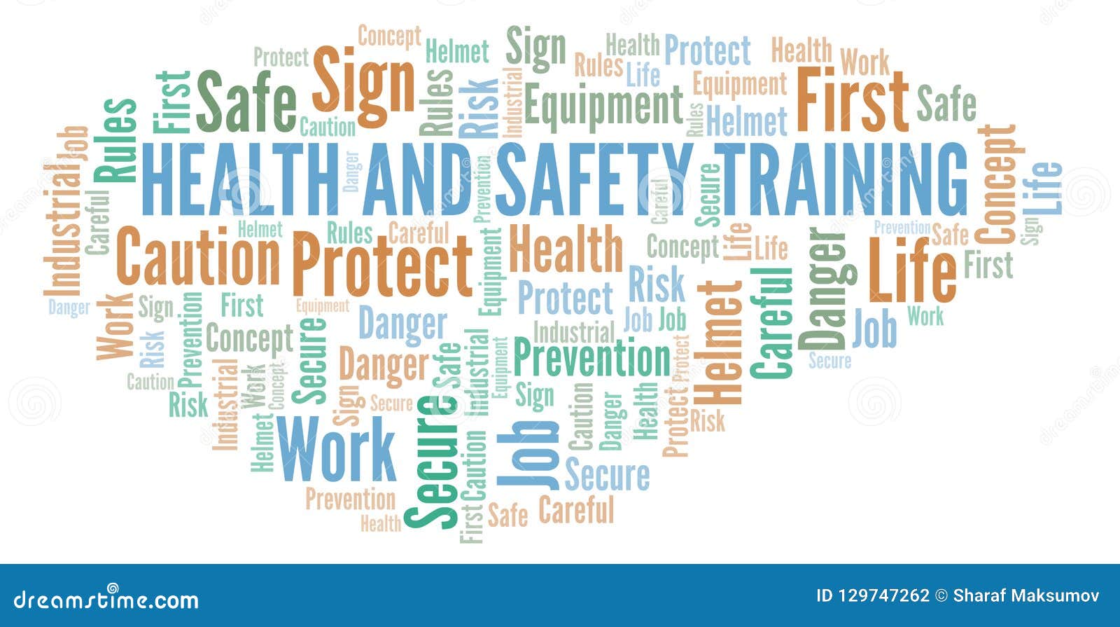 Health and Safety Training Word Cloud. Stock Illustration ...