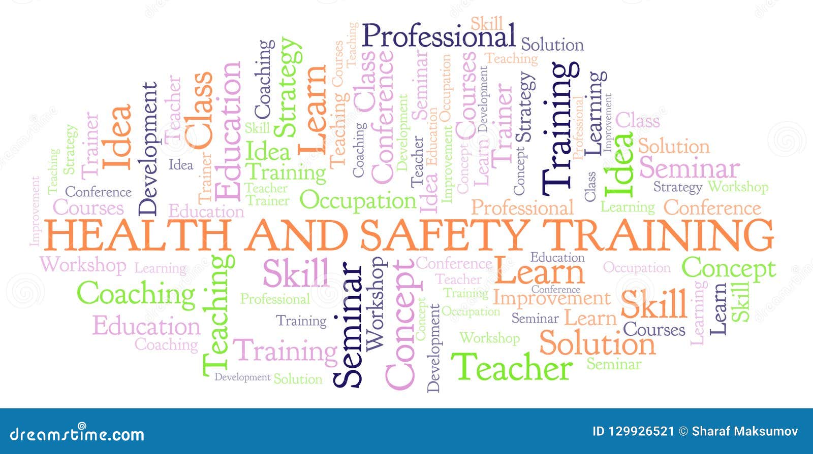 Health and Safety Training Word Cloud. Stock Illustration ...