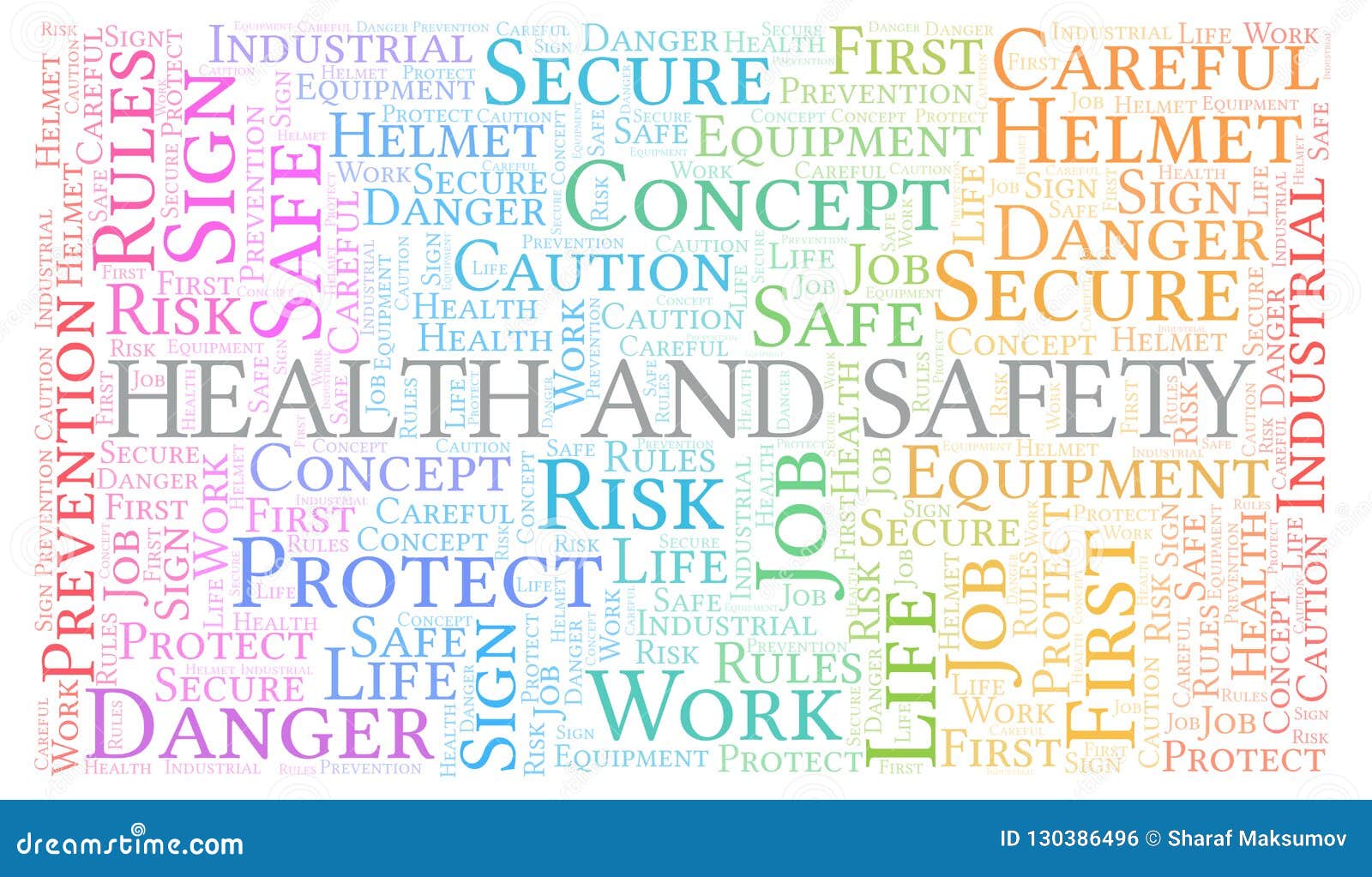 Health and Safety Word Cloud. Stock Illustration - Illustration of ...