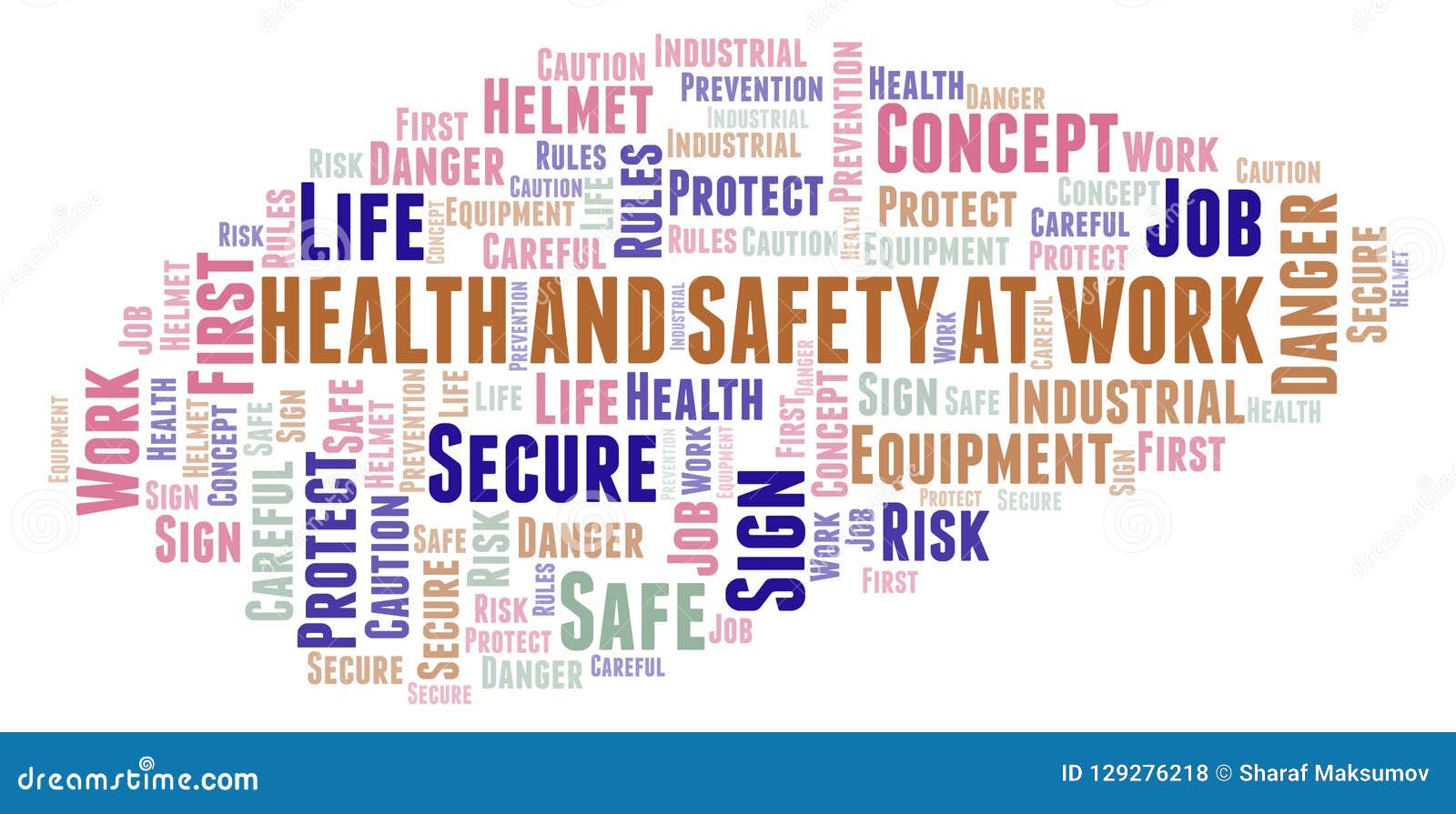 Health and Safety at Work Word Cloud. Stock Illustration - Illustration ...