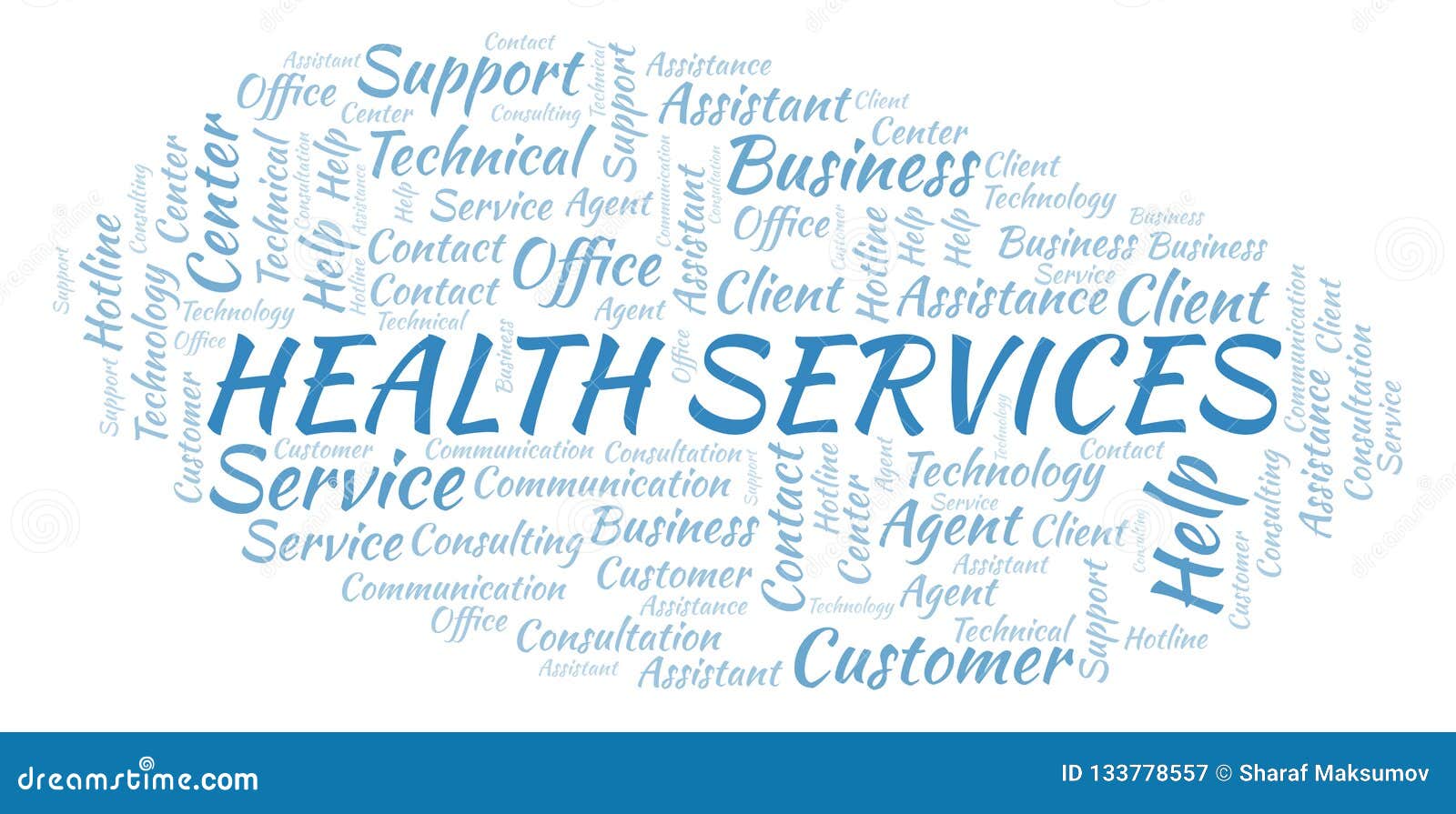 Health Services word cloud stock illustration. Illustration of support ...