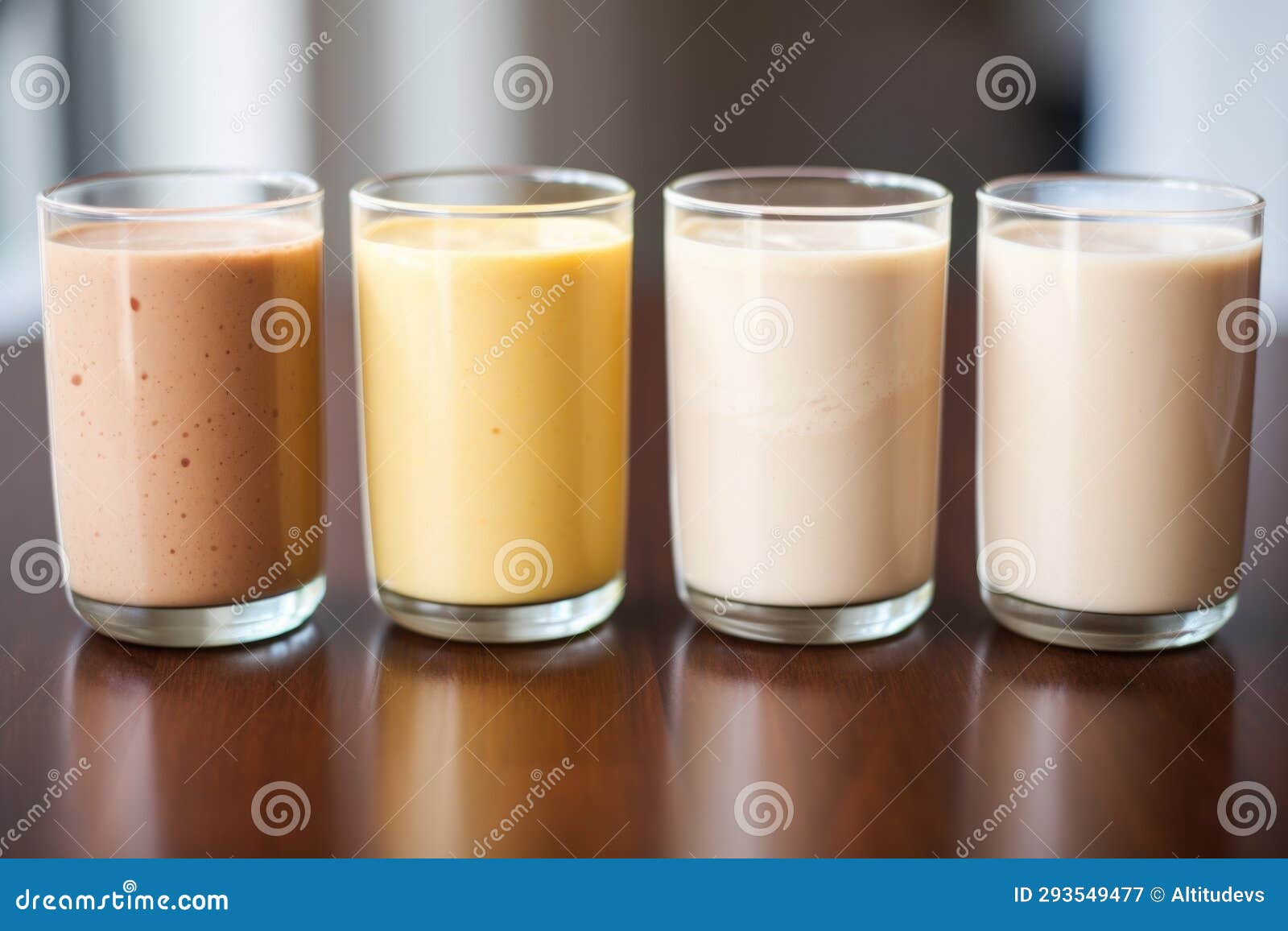 Health Shakes in Various Stages of Preparation Stock Image - Image of ...