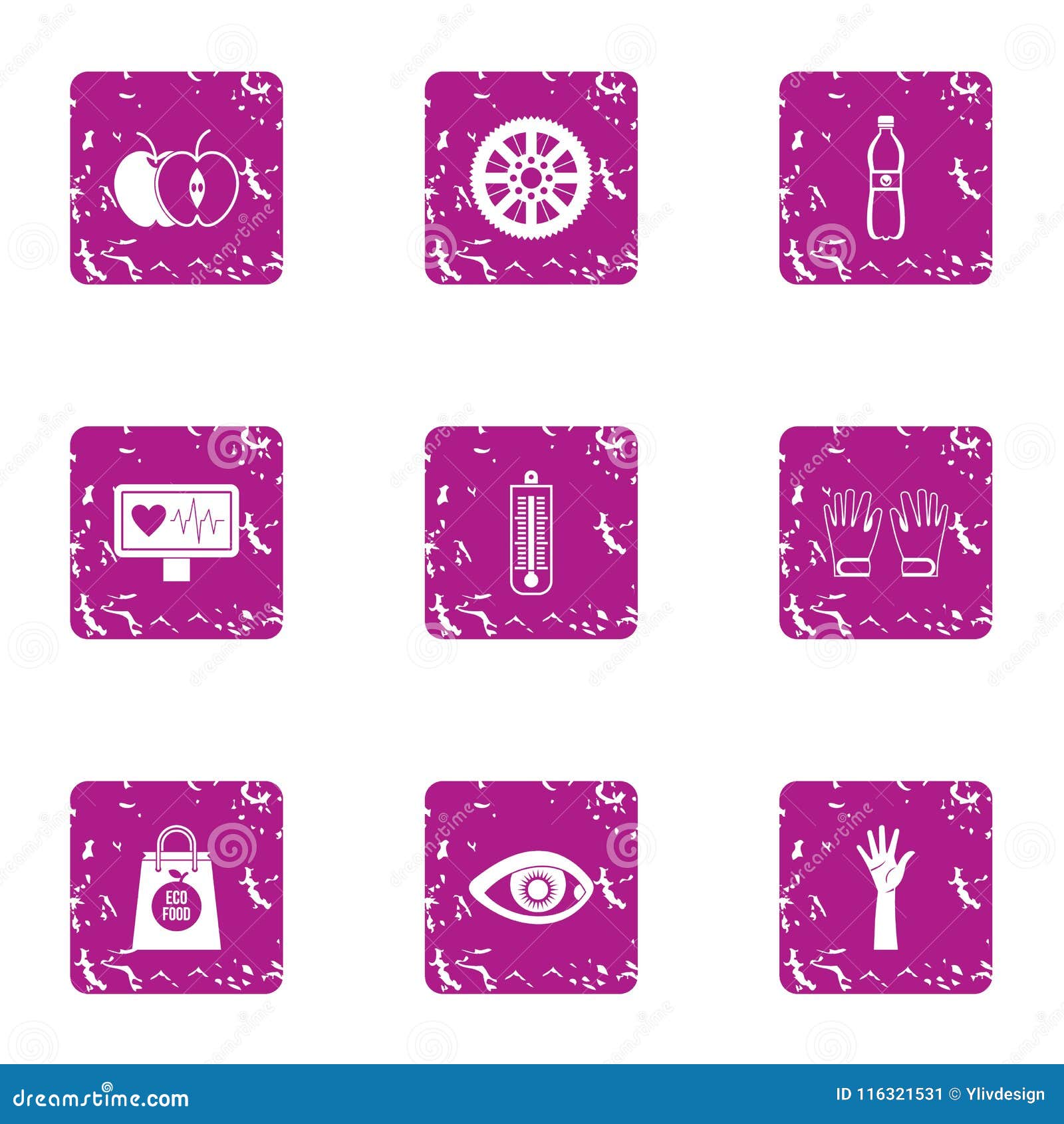 Health Surveillance Icons Set, Grunge Style Stock Vector - Illustration ... Health Surveillance Icons Set, Grunge Style Stock Vector - Illustration ...