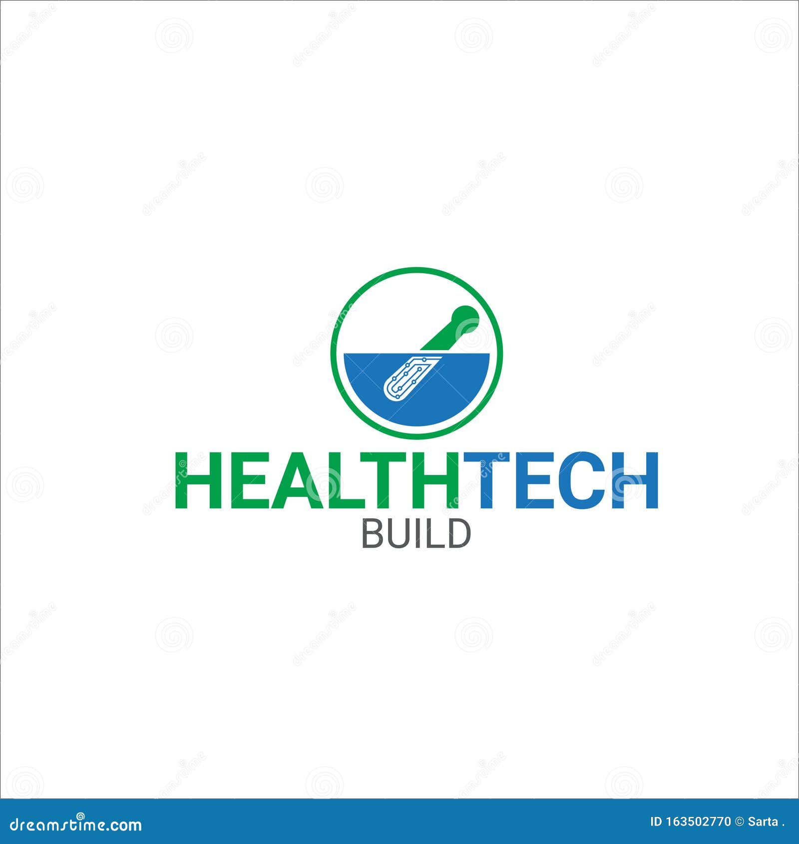 Health Tech Logo for Technology Medical Company Stock Illustration ...