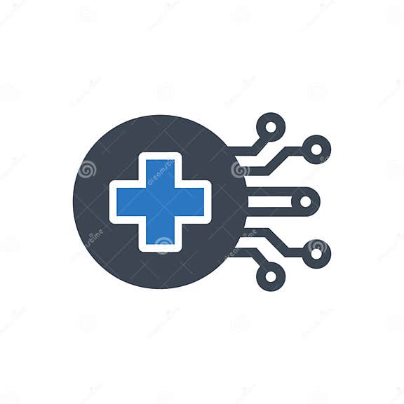 Health Technology Icon stock vector. Illustration of sign - 350466363
