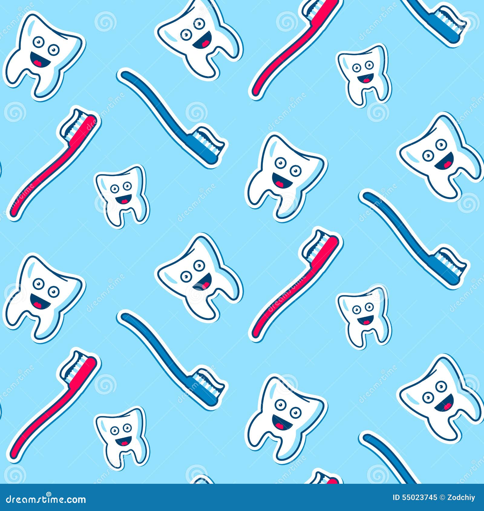 Health Teeth Seamless Pattern Stock Vector - Illustration of morning ...