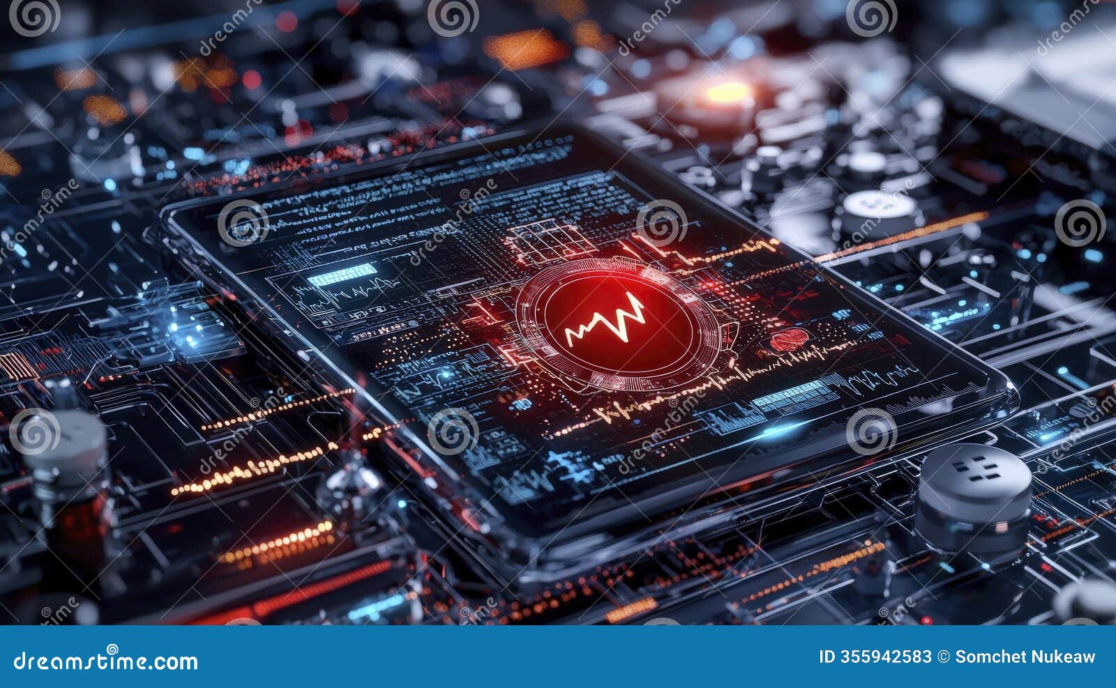 Health Warning Symptoms Alerts Visual Representation of Vital Signs on ...