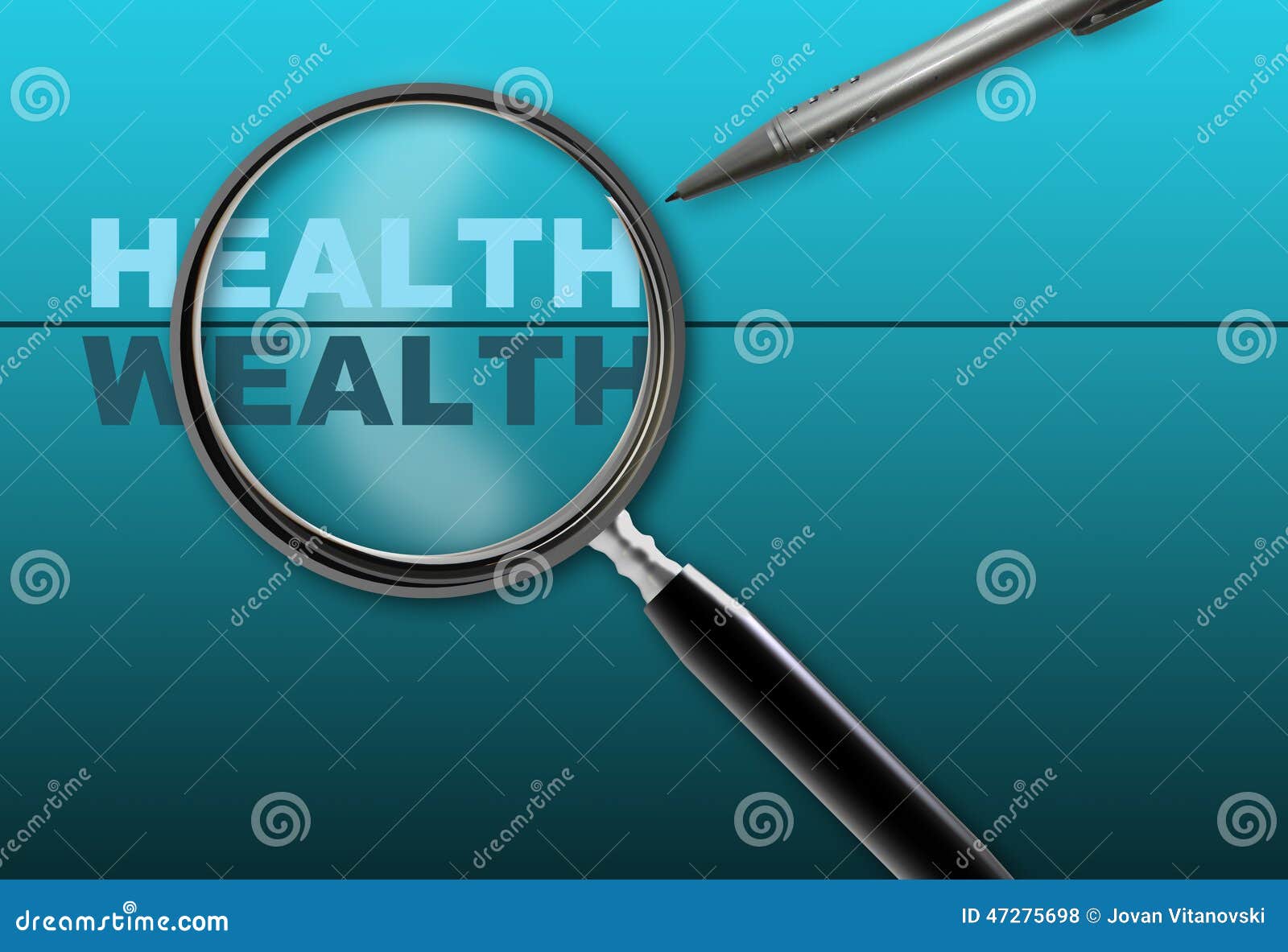Health - wealth stock illustration. Illustration of word - 47275698