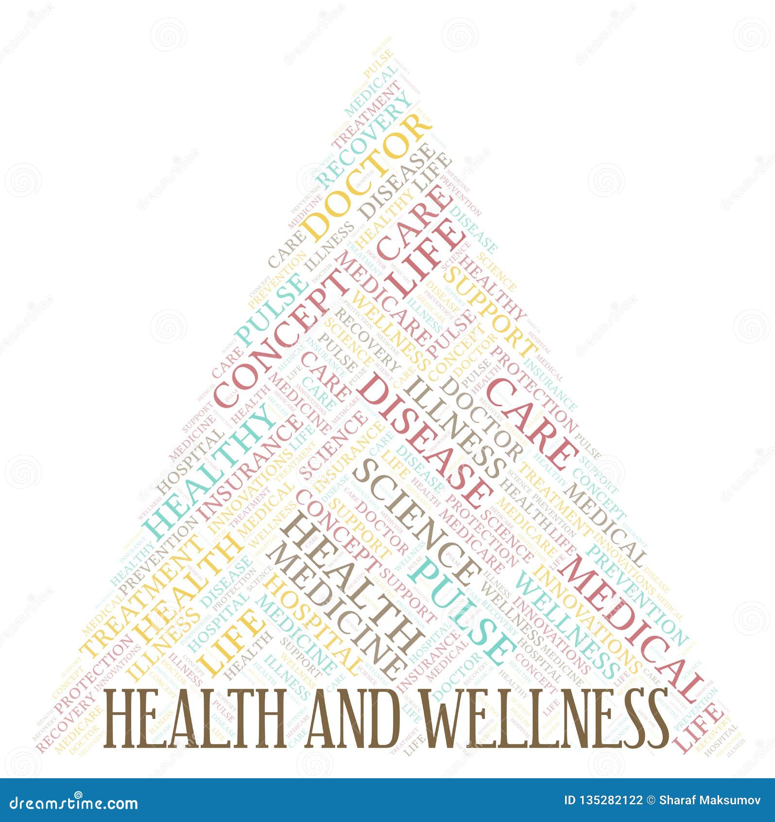 Health and Wellness Word Cloud Stock Illustration - Illustration of ...