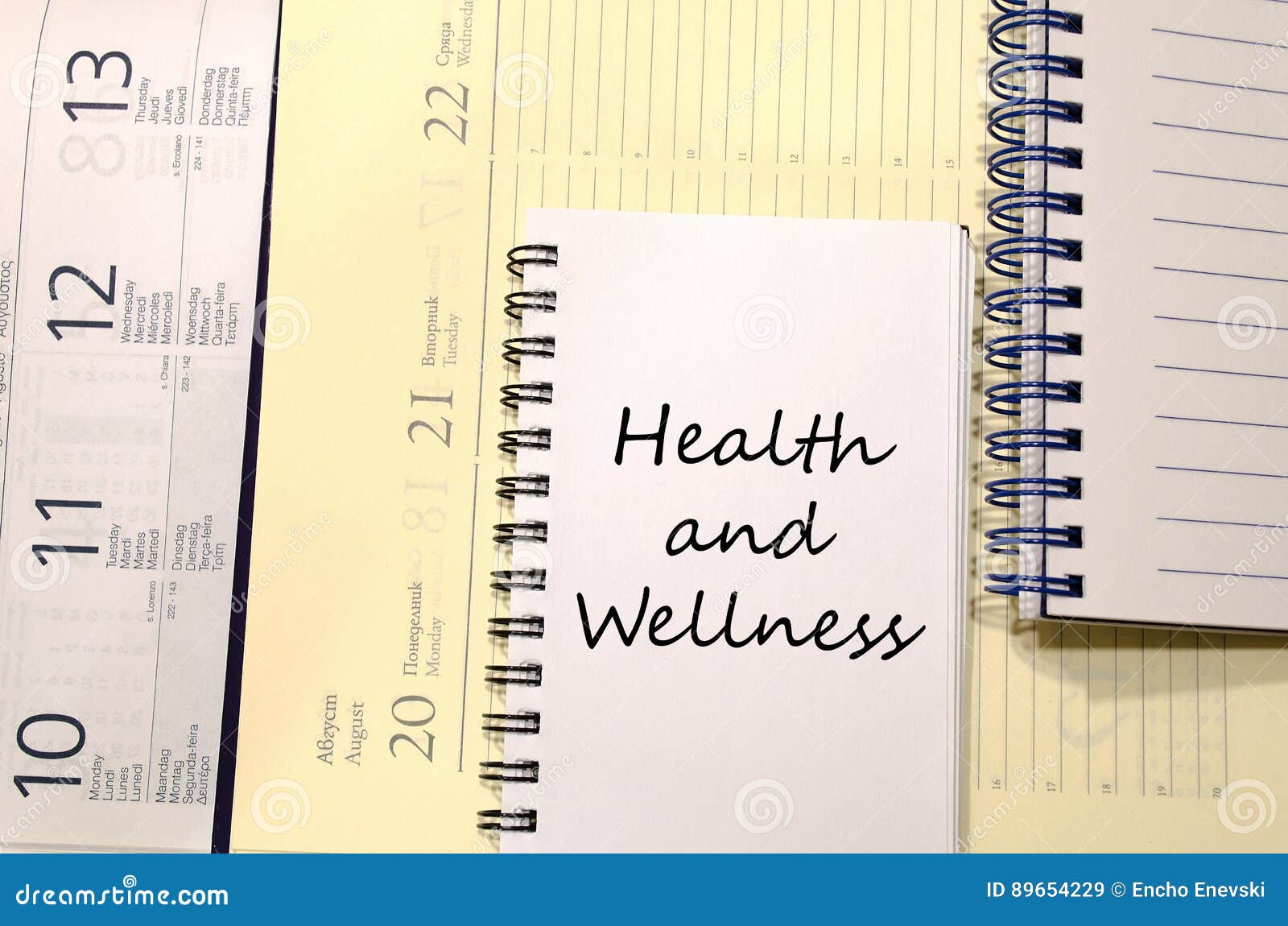 Health and Wellness Write on Notebook Stock Image - Image of living ...
