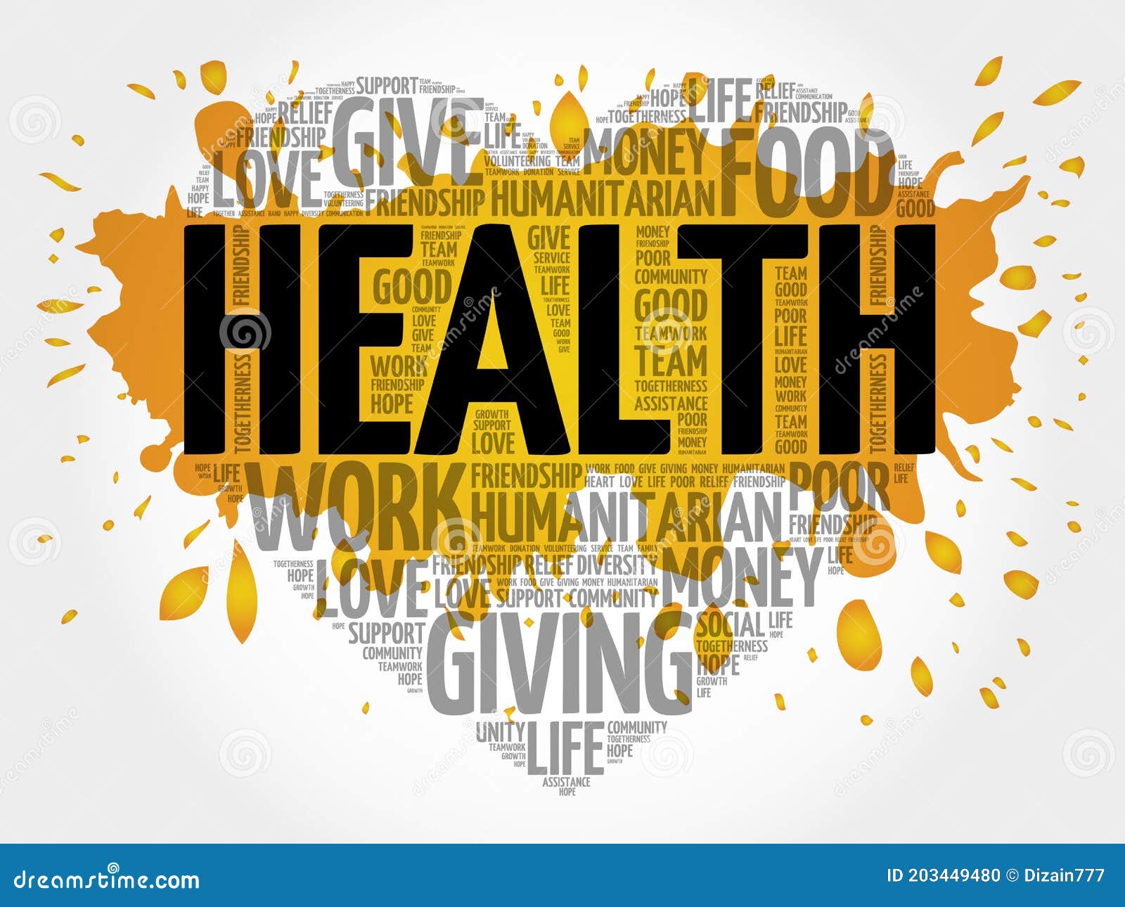 Health word cloud stock illustration. Illustration of family - 203449480