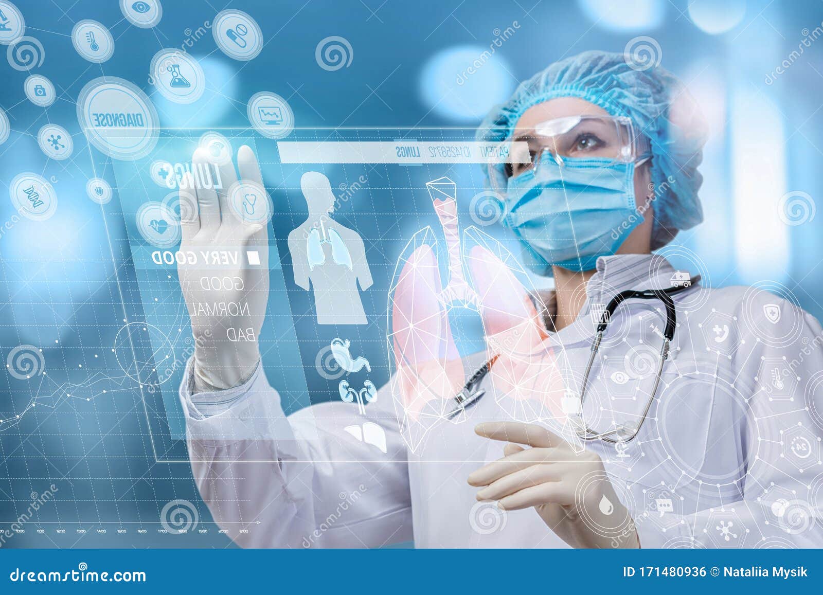 The Health Worker Diagnose the Patient with the Help of Computer ...