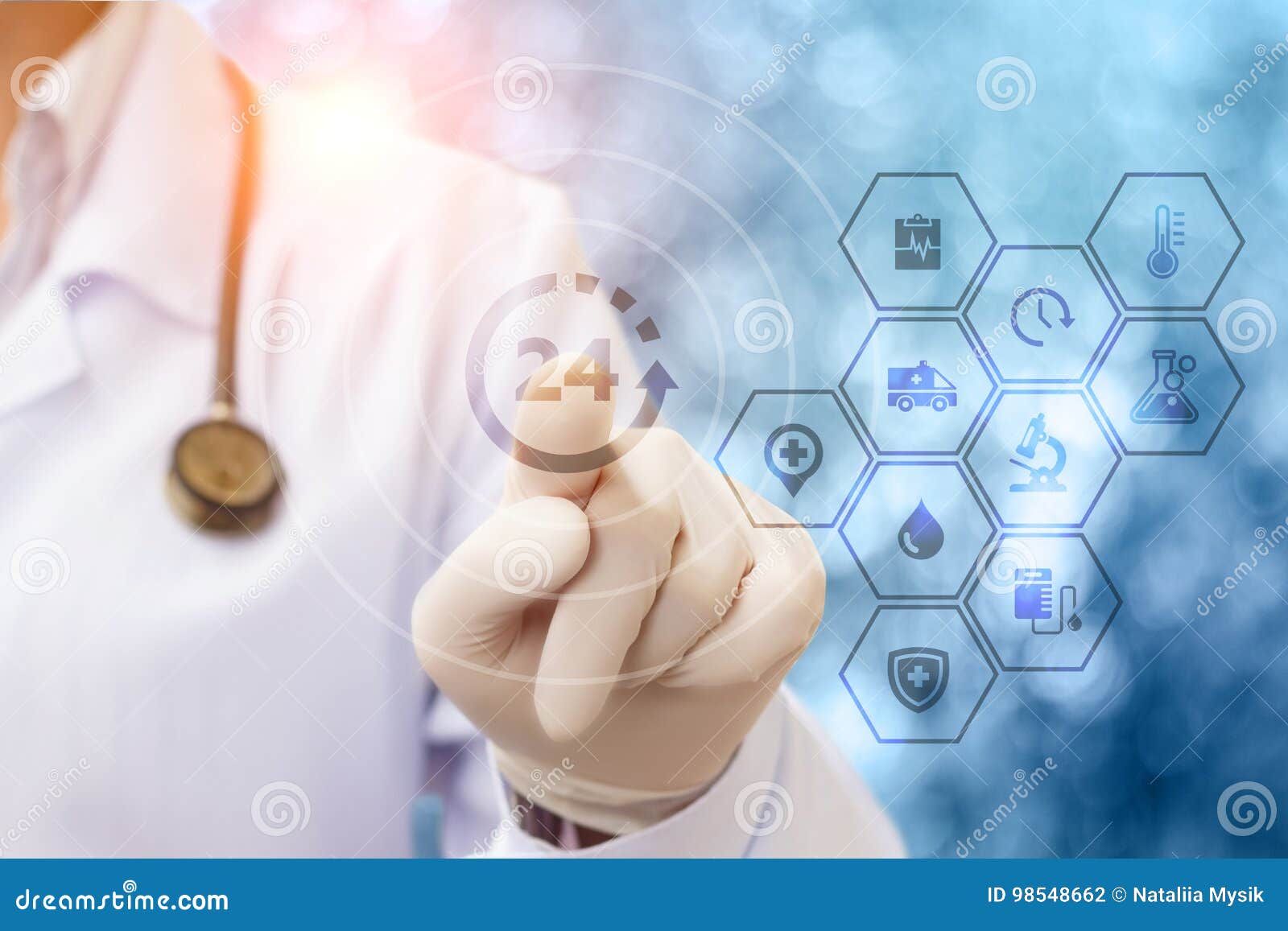 Health Worker Has Been Helping Patients Around the Clock. Stock Photo ...