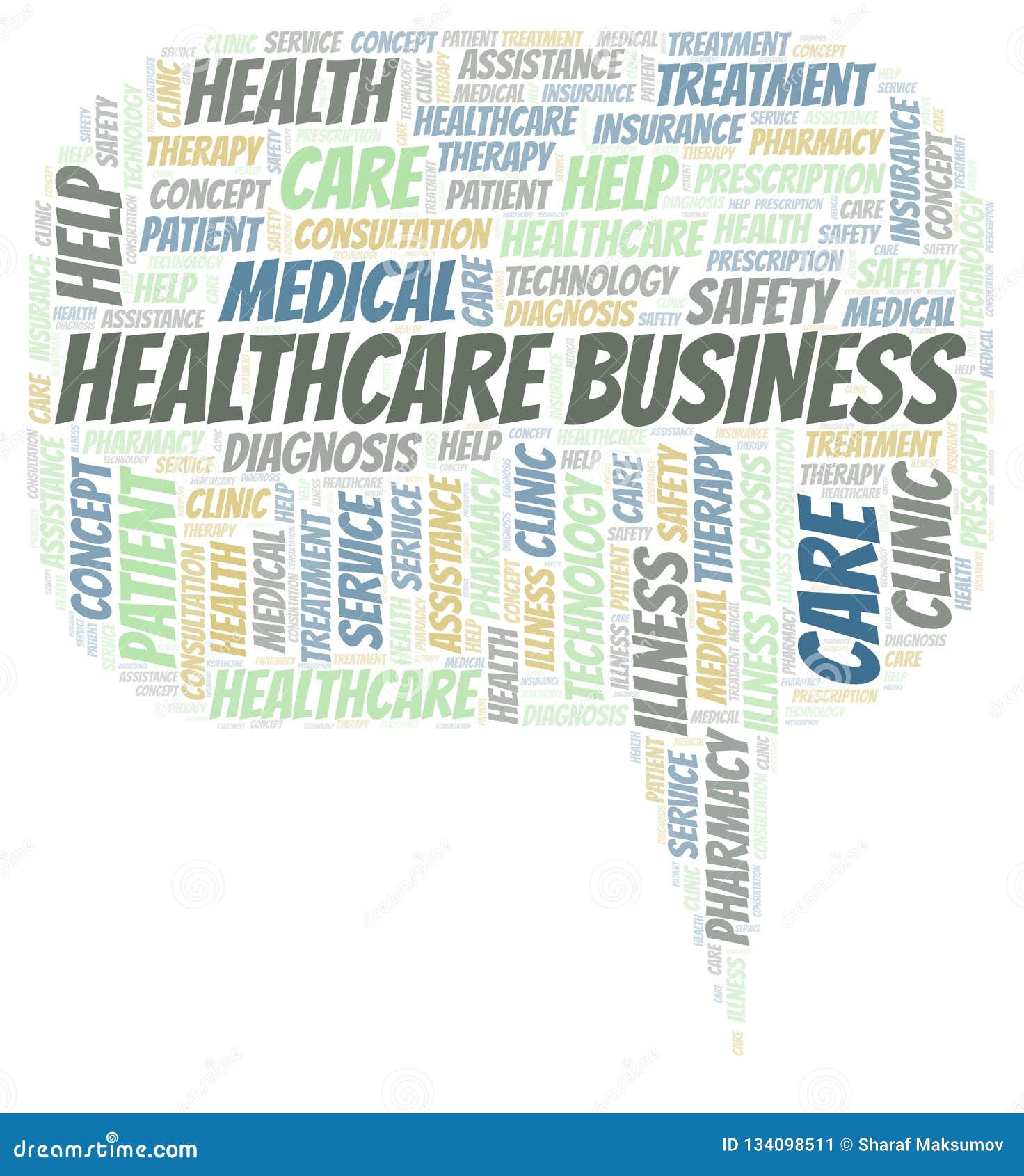 Healthcare Business Word Cloud Stock Illustration - Illustration of ...
