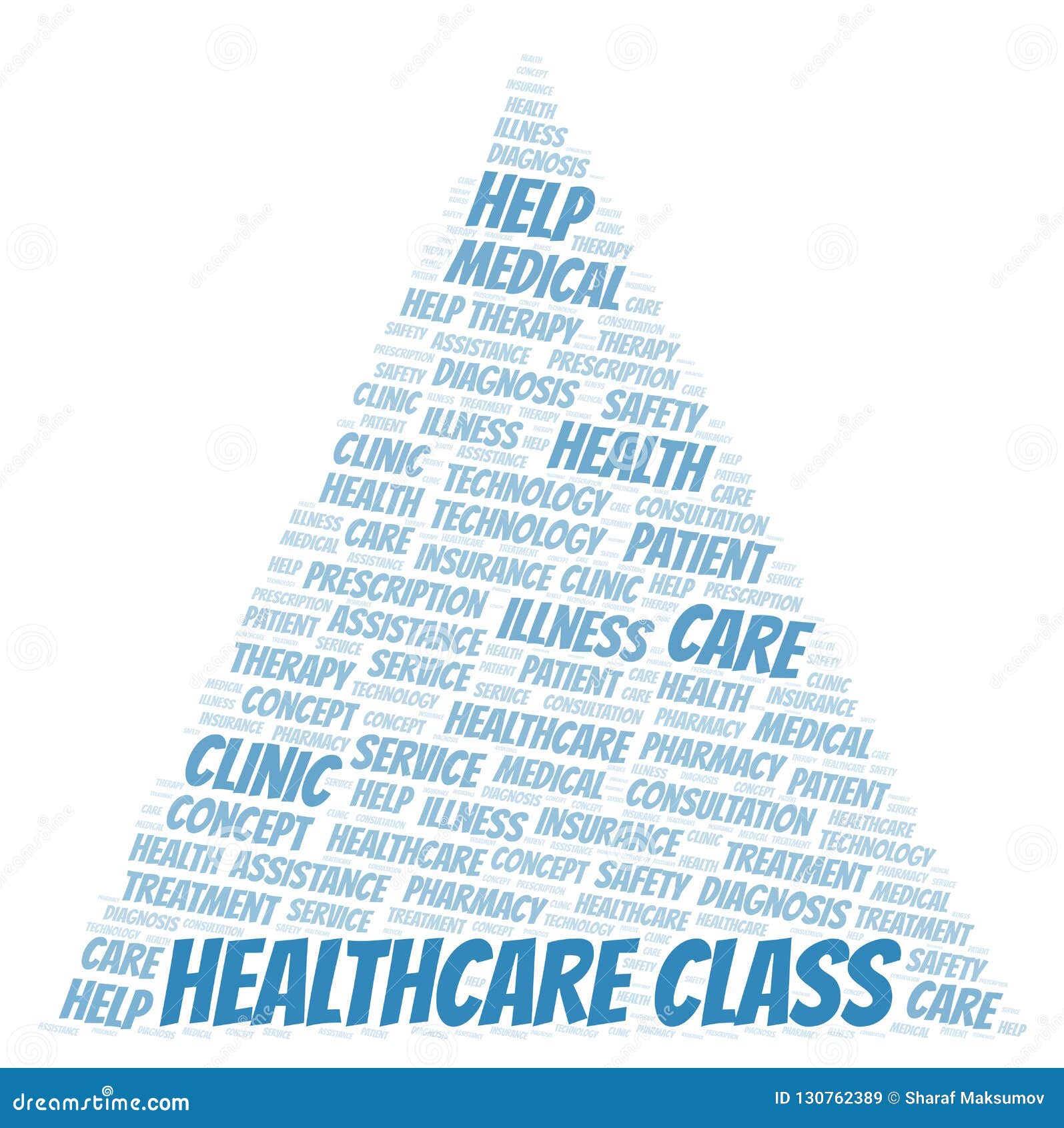 Healthcare Class Word Cloud. Stock Illustration - Illustration of ...