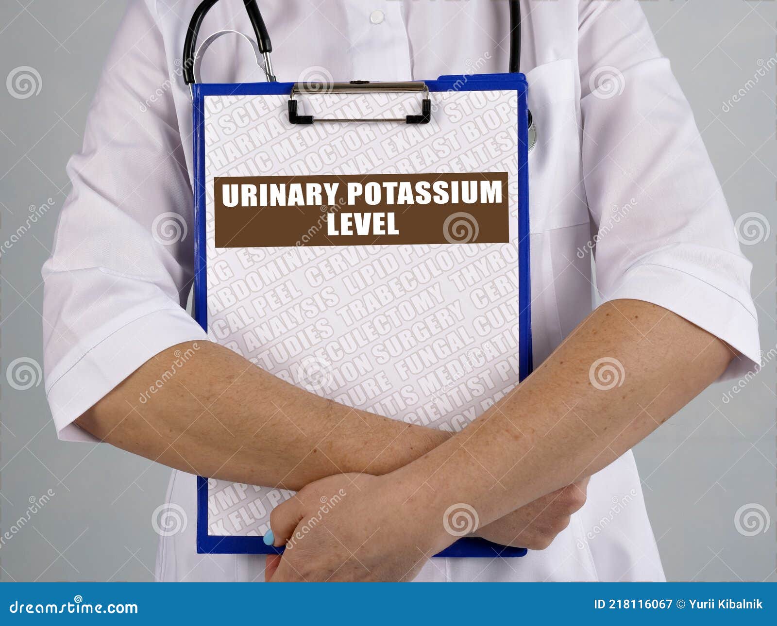 Healthcare Concept about URINARY POTASSIUM LEVEL with Phrase on the ...