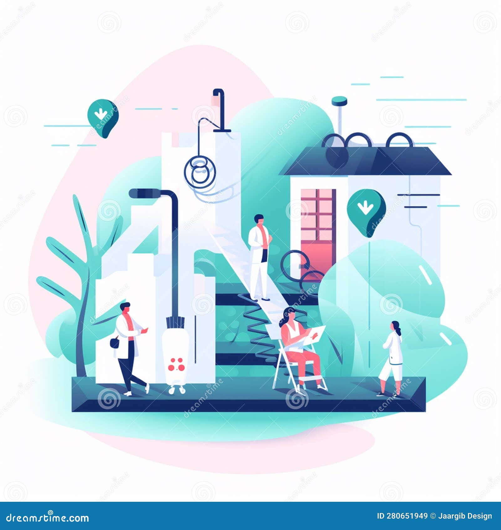 Healthcare illustration stock illustration. Illustration of hospital ...