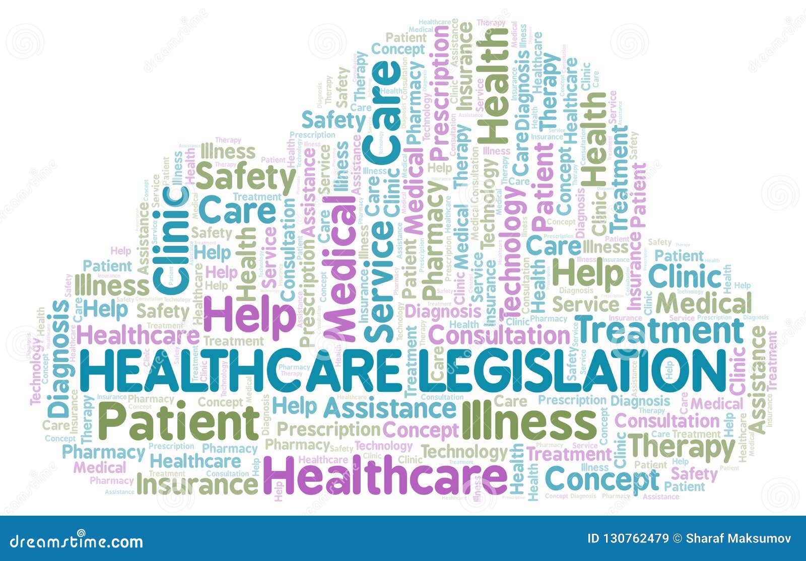 Healthcare Legislation Word Cloud. Stock Illustration - Illustration of ...