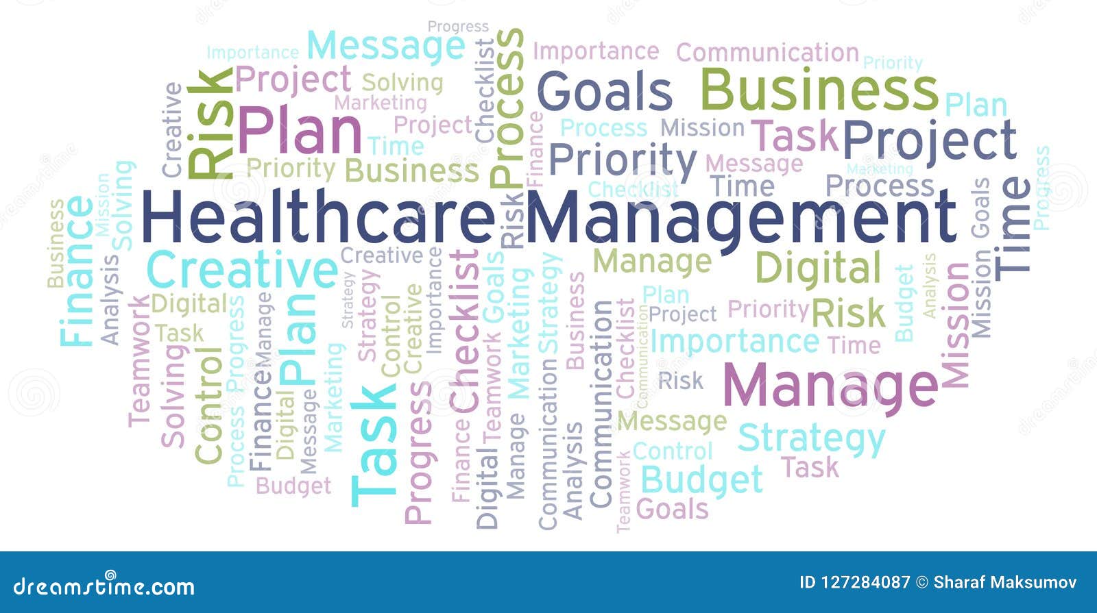Healthcare Management Word Cloud, Made with Text only. Stock ...