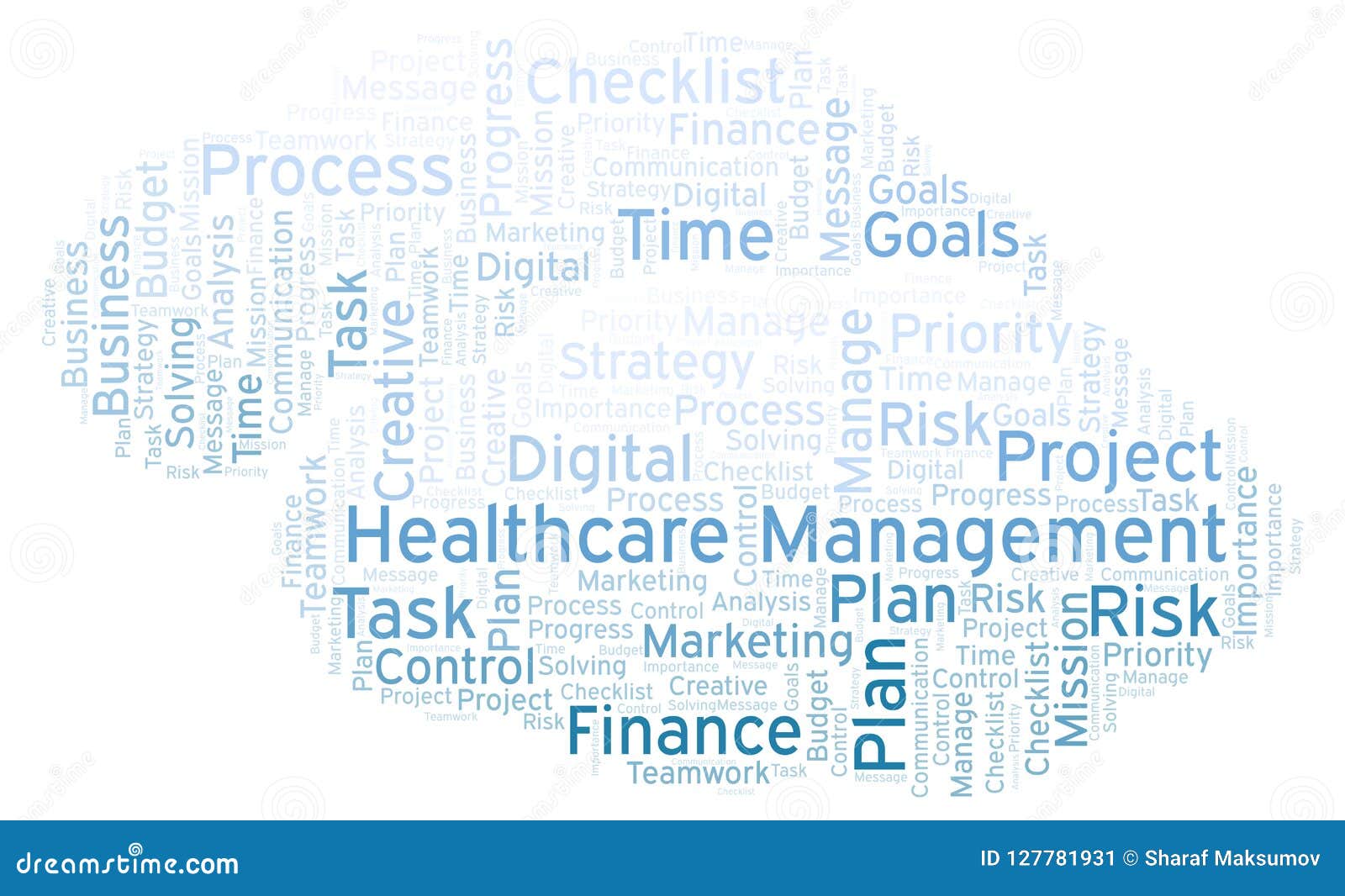 Healthcare Management Word Cloud, Made with Text only. Stock ...