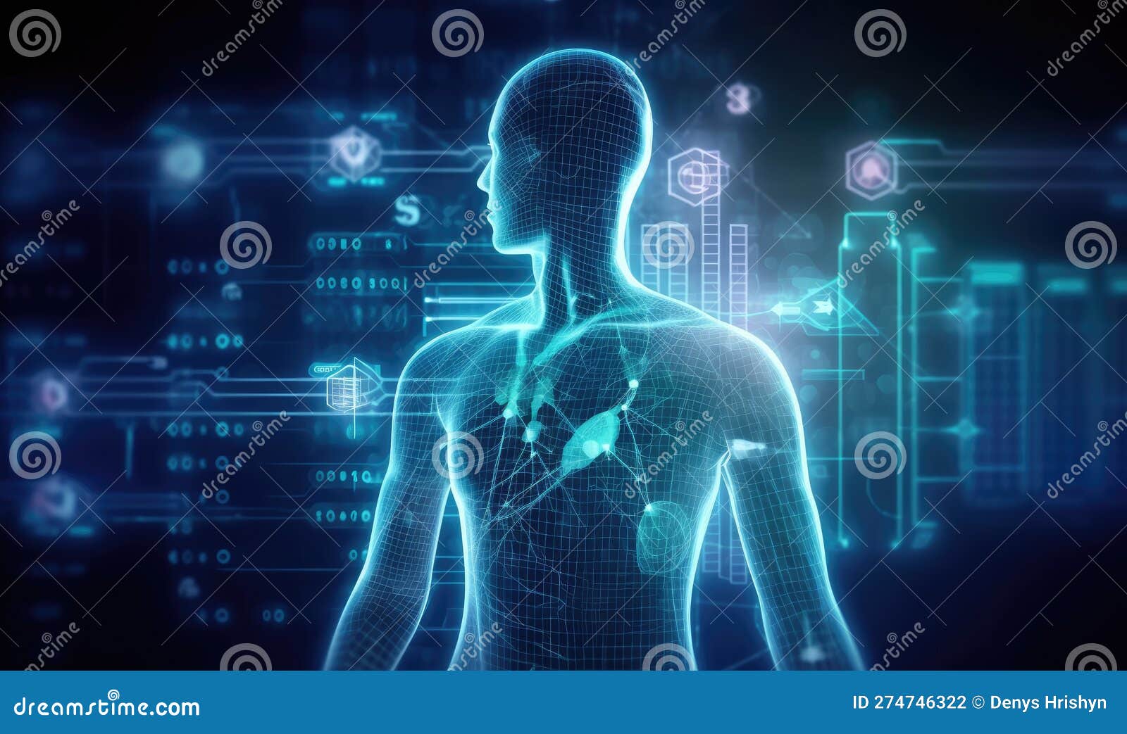 Healthcare Networking with Abstract Medical Background Stock ...