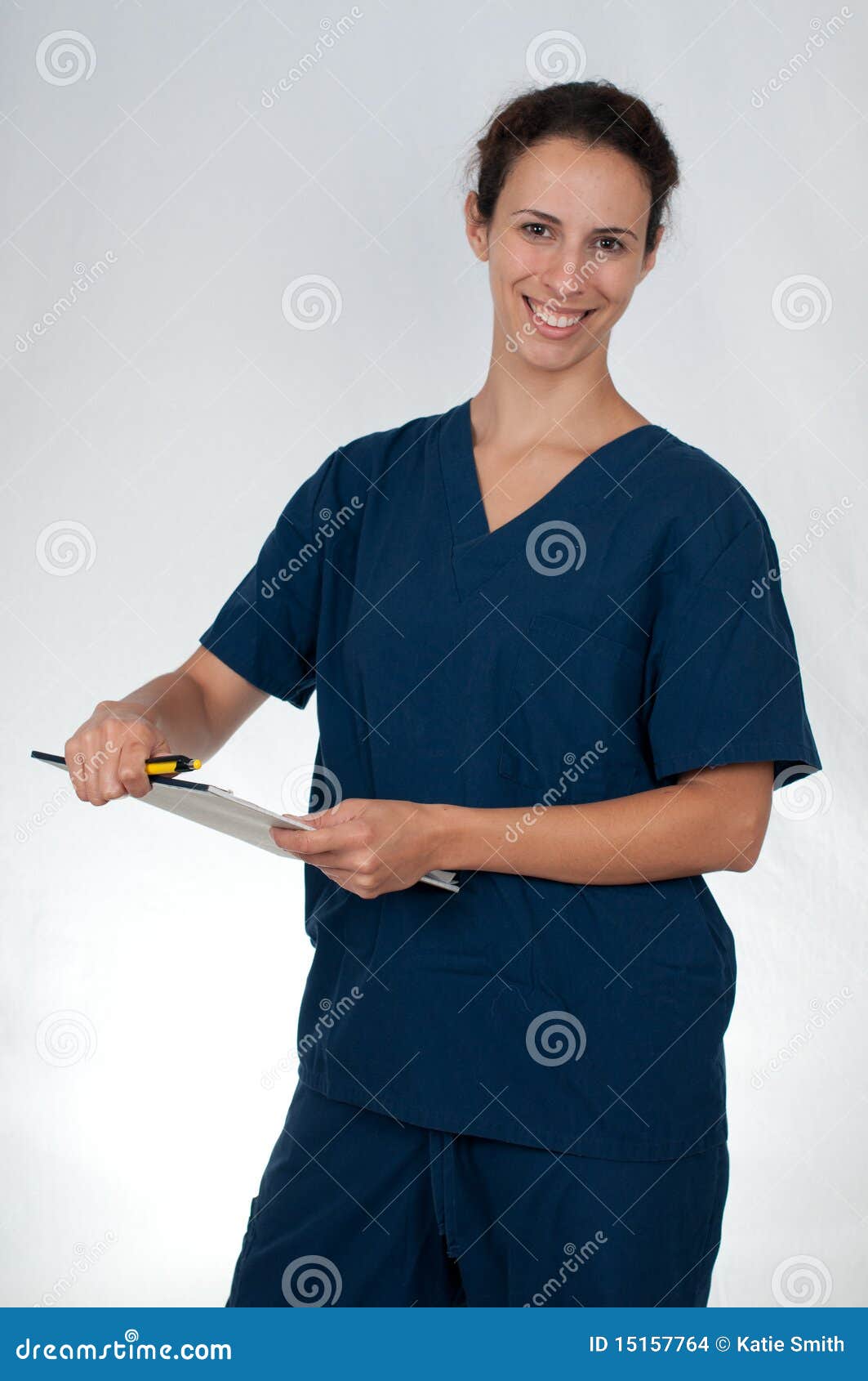 Healthcare Professional in Blue Scrubs Stock Photo - Image of confident ...