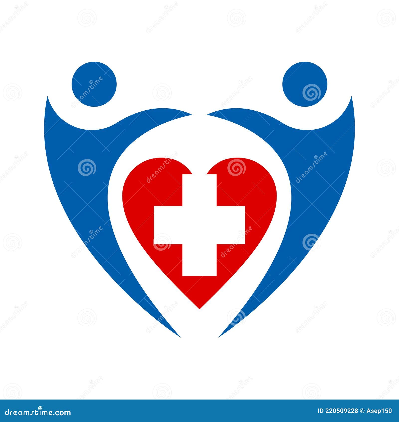 Healthcare Program for People with Love Logo and Vector Icon Stock ...