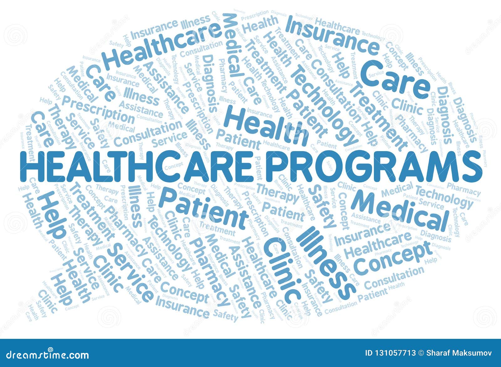 Healthcare Programs Word Cloud. Stock Illustration - Illustration of ...