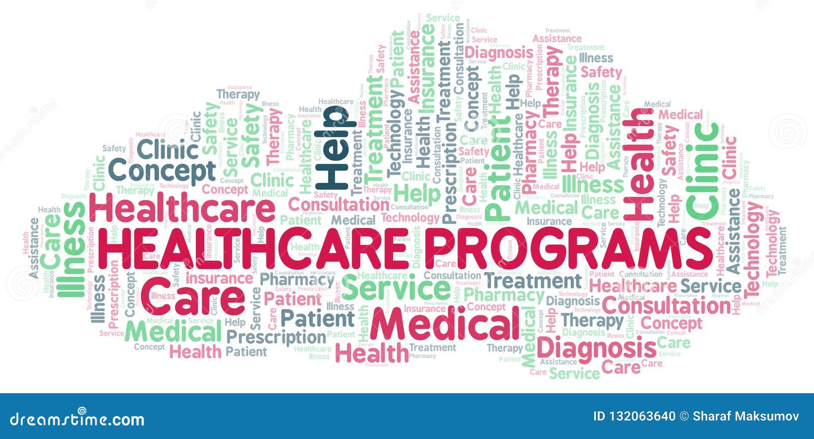 Healthcare Programs Word Cloud Stock Illustration - Illustration of ...