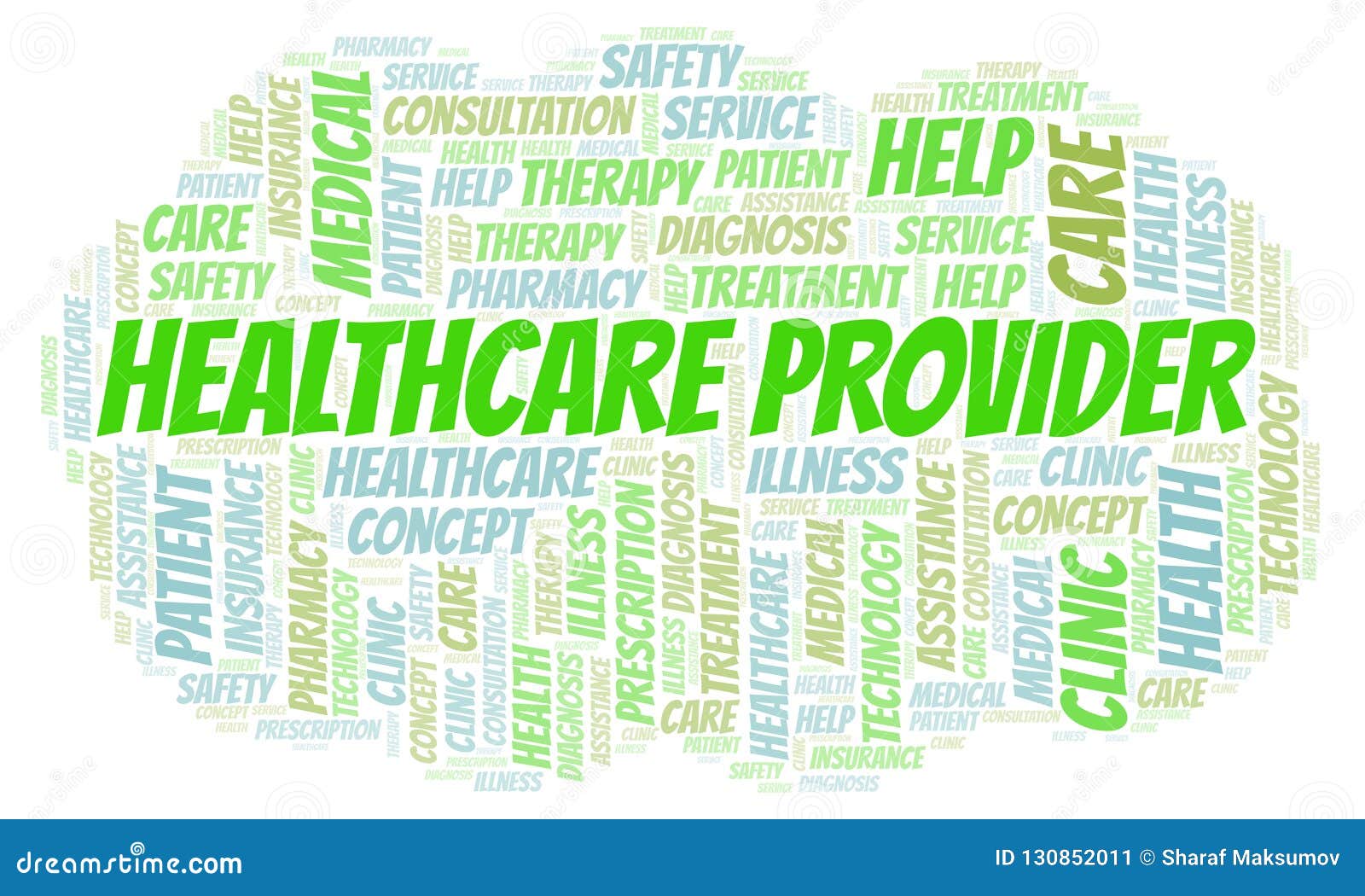 Healthcare Provider Word Cloud. Stock Illustration - Illustration of ...