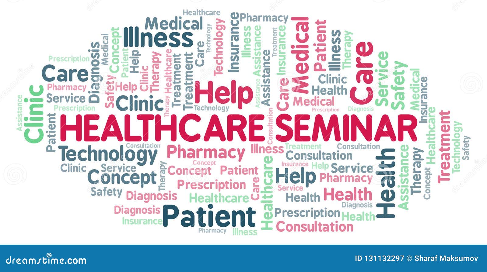 Healthcare Seminar Word Cloud. Stock Illustration - Illustration of ...