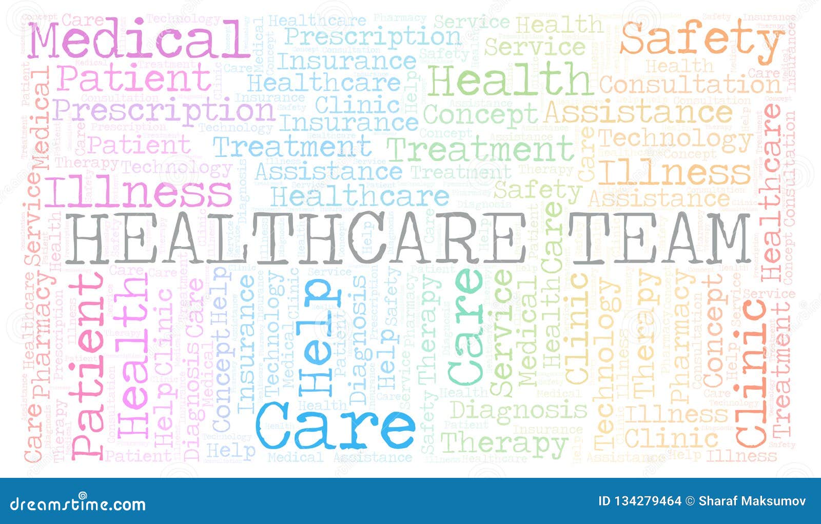 Healthcare Team word cloud stock illustration. Illustration of card ...