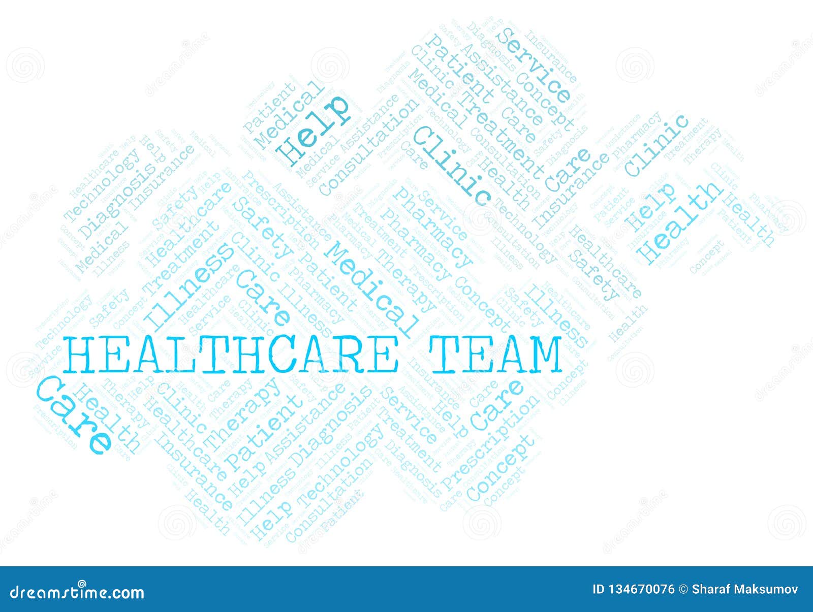 Healthcare Team word cloud stock illustration. Illustration of health ...