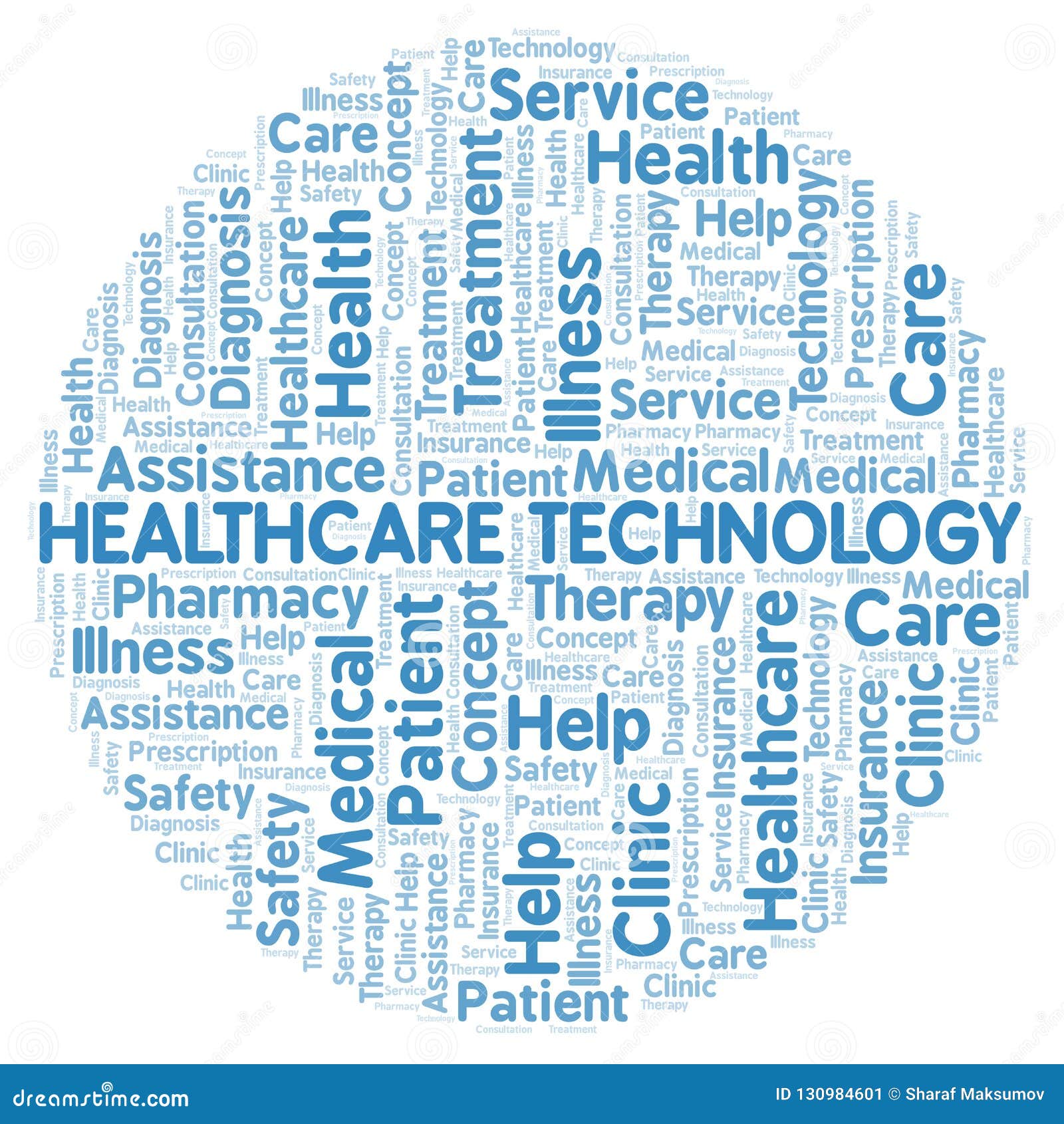 Healthcare Technology Word Cloud. Stock Illustration - Illustration of ...