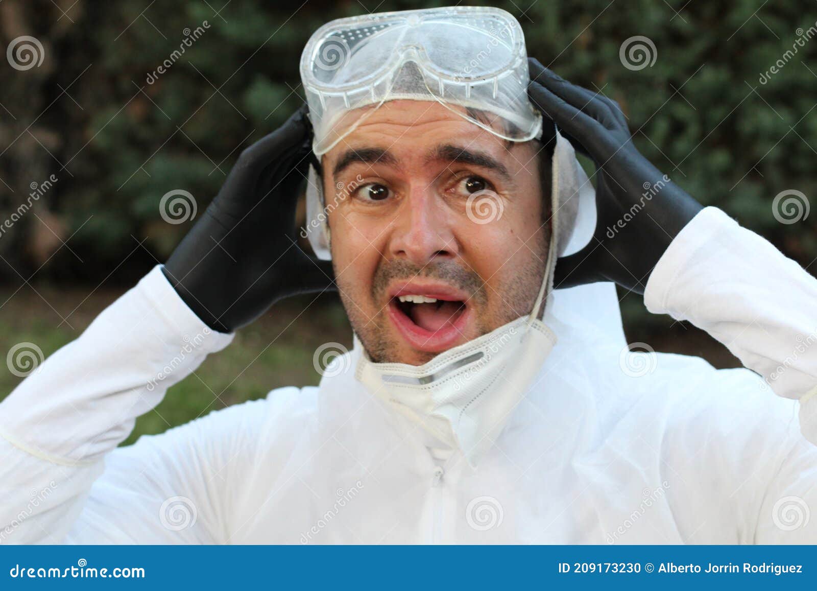 Healthcare Worker Feeling Intense Stress Stock Photo - Image of risk ...