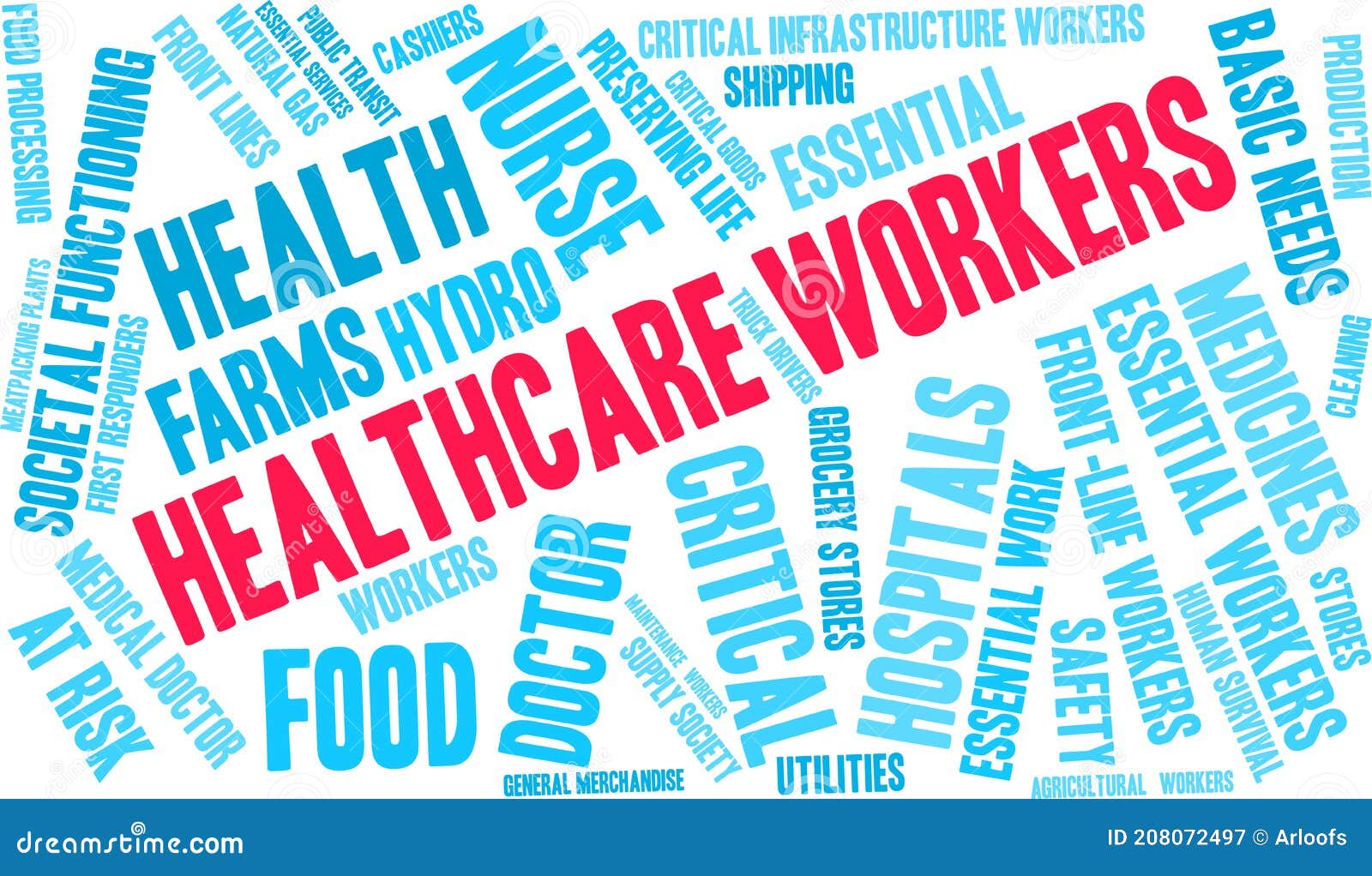 Healthcare Workers Word Cloud Stock Vector - Illustration of hydro ...