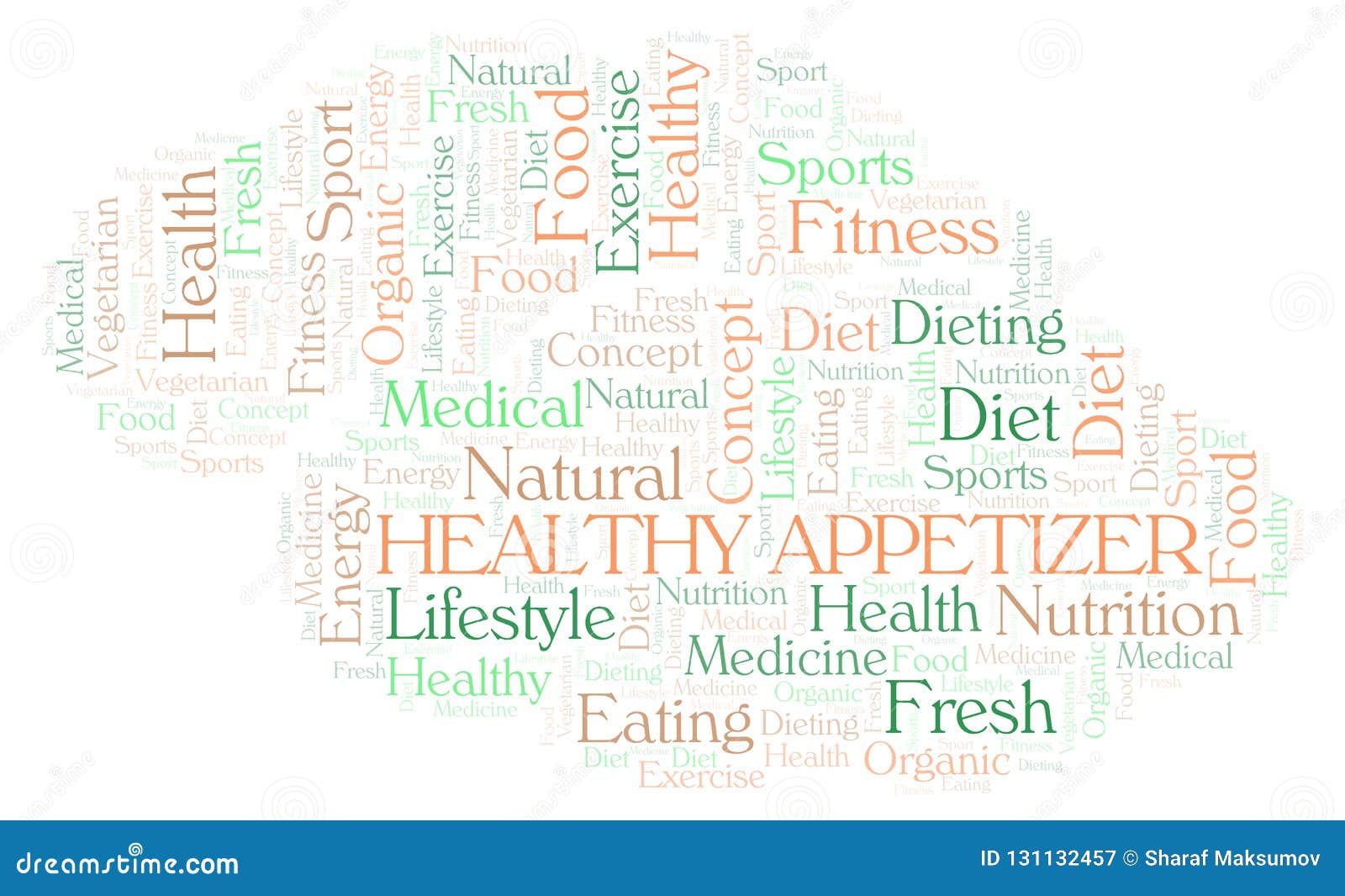 Healthy Appetizer Word Cloud. Stock Illustration - Illustration of ...