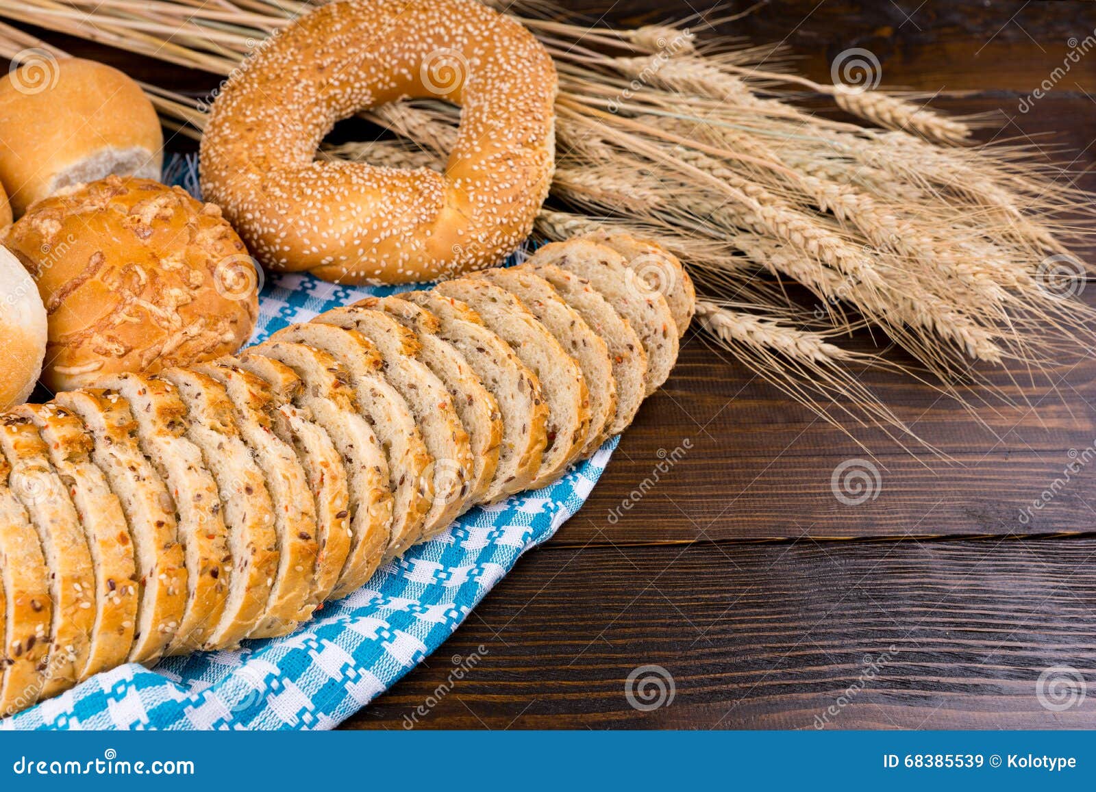 Healthy Array of Wheat Products Stock Image - Image of dietary, healthy ...