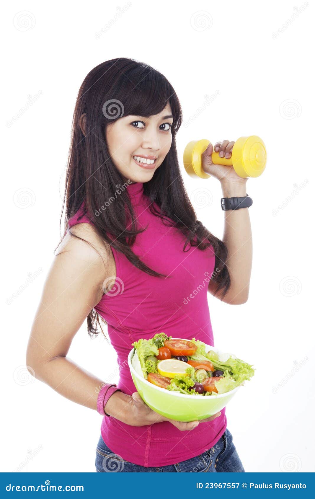 Healthy asian woman stock image. Image of isolated, active - 23967557