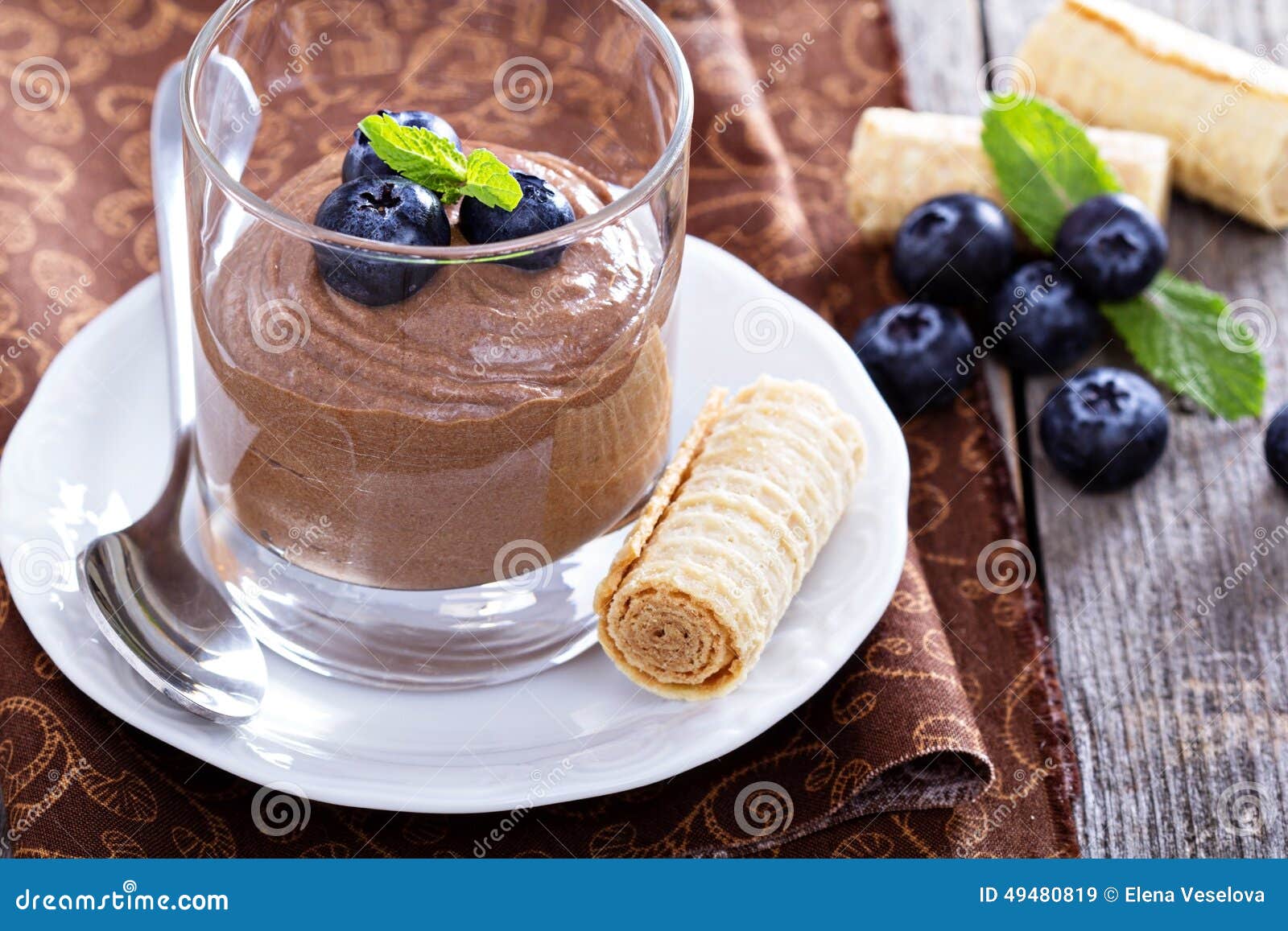 Healthy Avocado Chocolate Pudding Stock Image - Image of chocolate ...