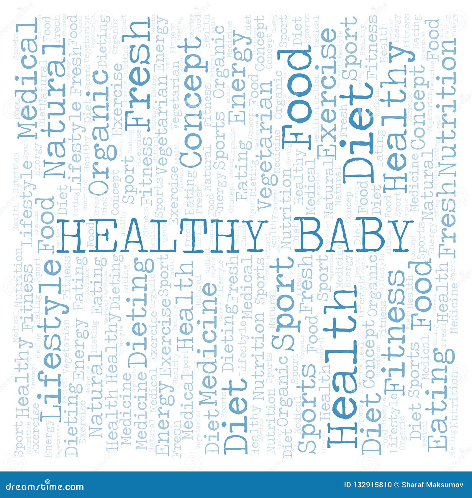 Healthy Baby word cloud stock illustration. Illustration of poster ...