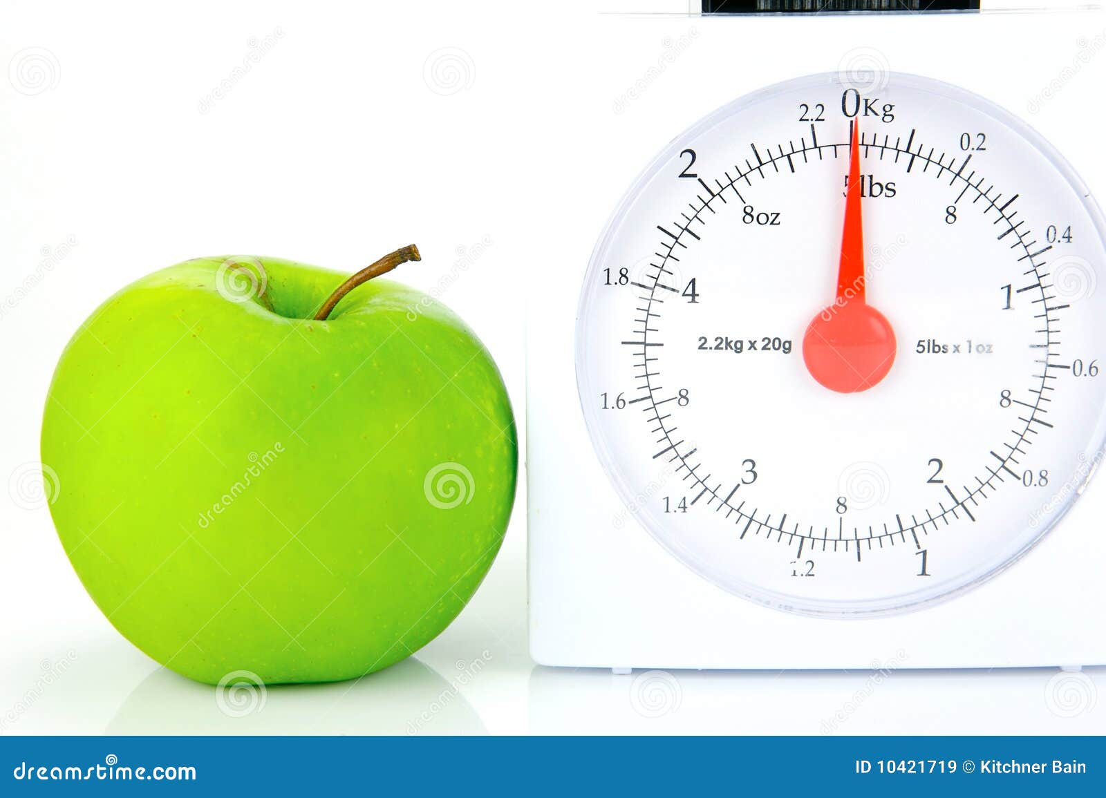 Healthy Balance stock image. Image of apple, food, scale - 10421719