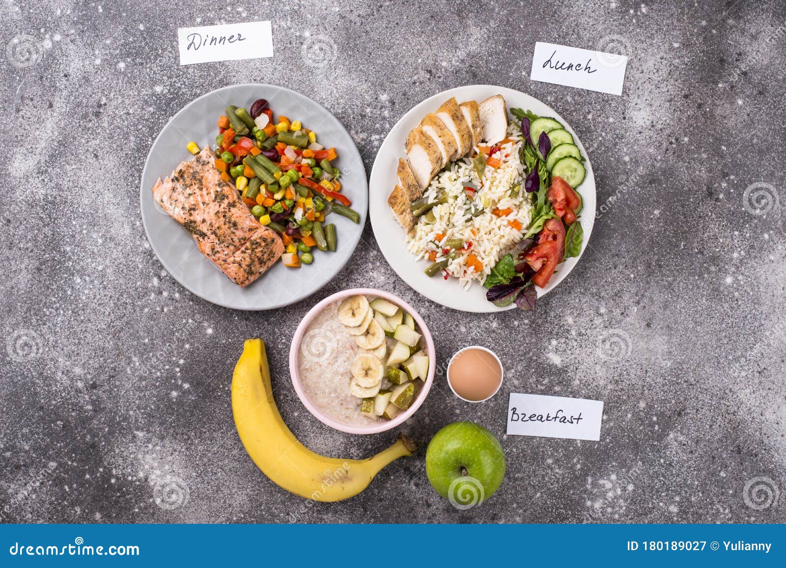 Healthy Balanced Menu for Day Stock Image - Image of delicious, concept ...