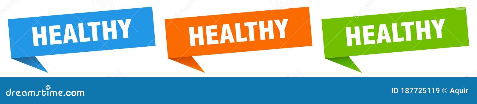 Healthy Banner. Healthy Speech Bubble Label Set Stock Vector ...