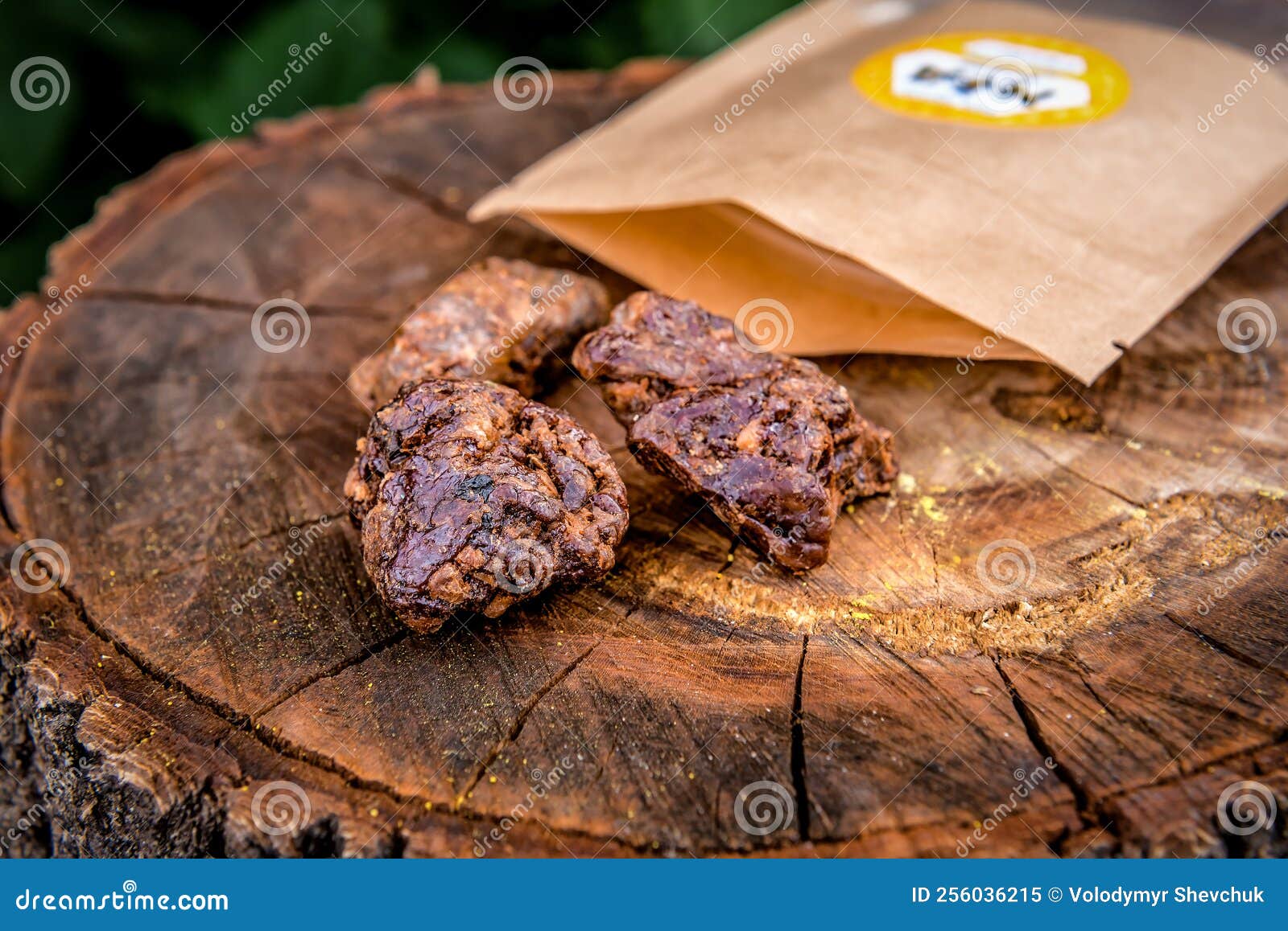 Healthy Bee Propolis Balls and Paper Bag Stock Image - Image of ball ...